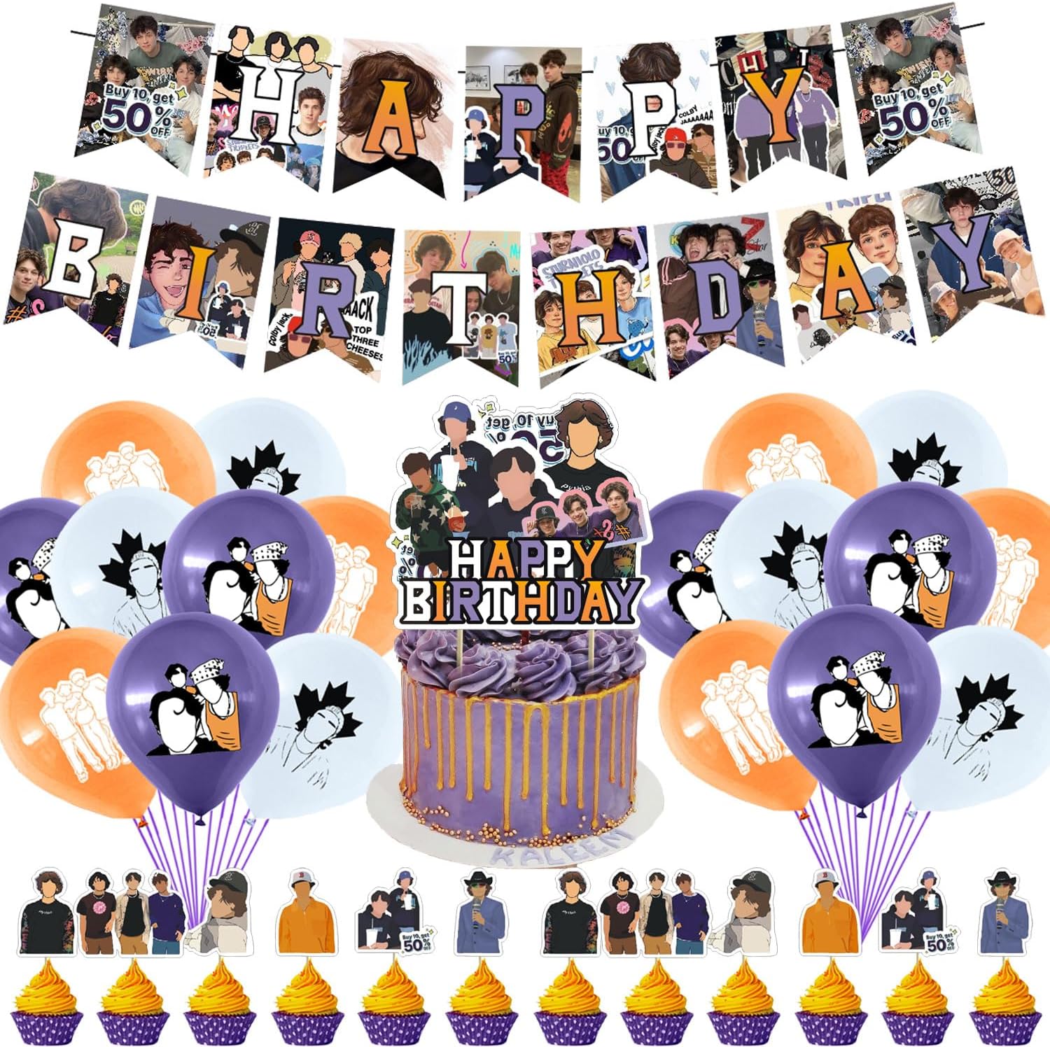 Amazon.com: DUMEI 𝓢𝓽𝓾𝓻𝓷𝓲𝓸𝓵𝓸 Triplets Birthday Party Supplies, 𝓢𝓽𝓾𝓻𝓷𝓲𝓸𝓵𝓸 ...