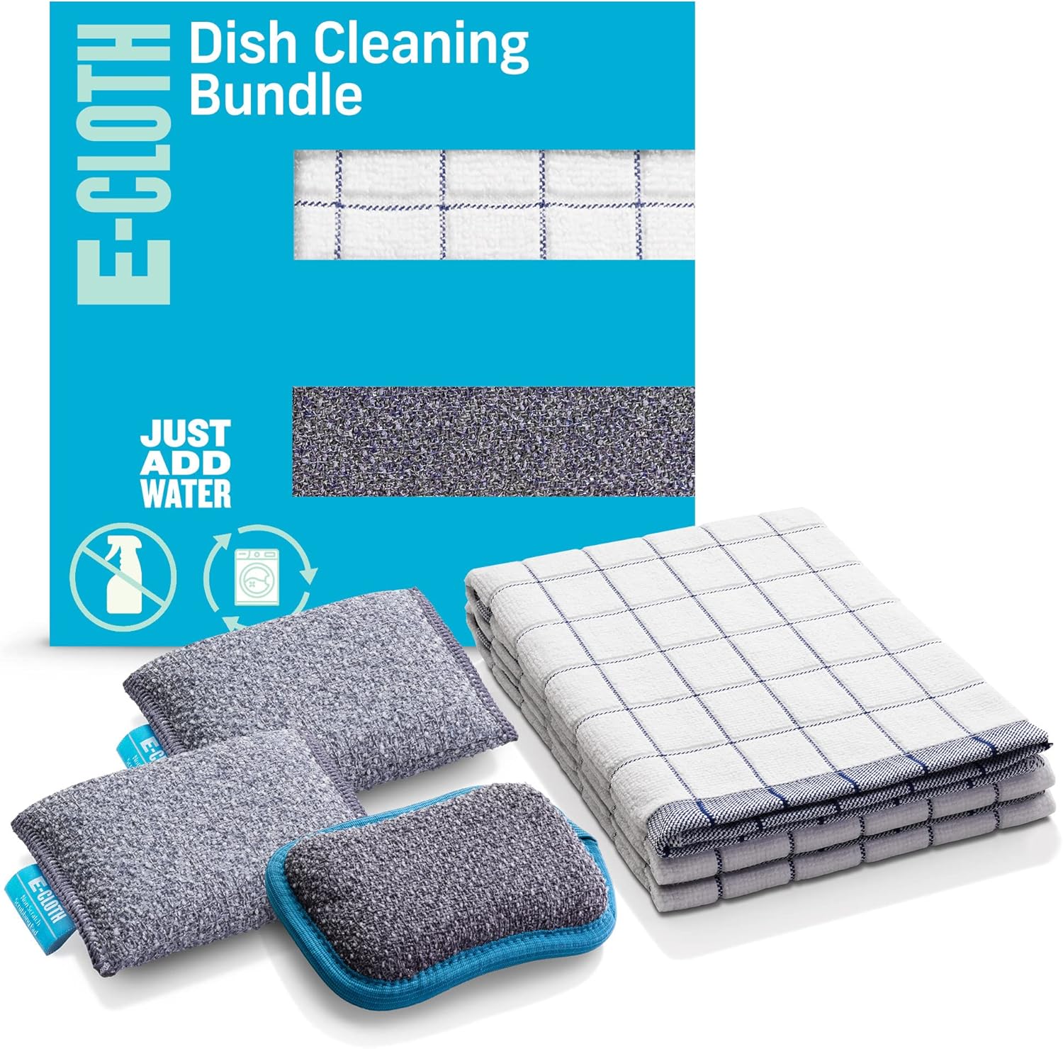Amazon.com: E-Cloth 5 Piece Dish Non-Scratch Cleaning Bundle, Premium ...