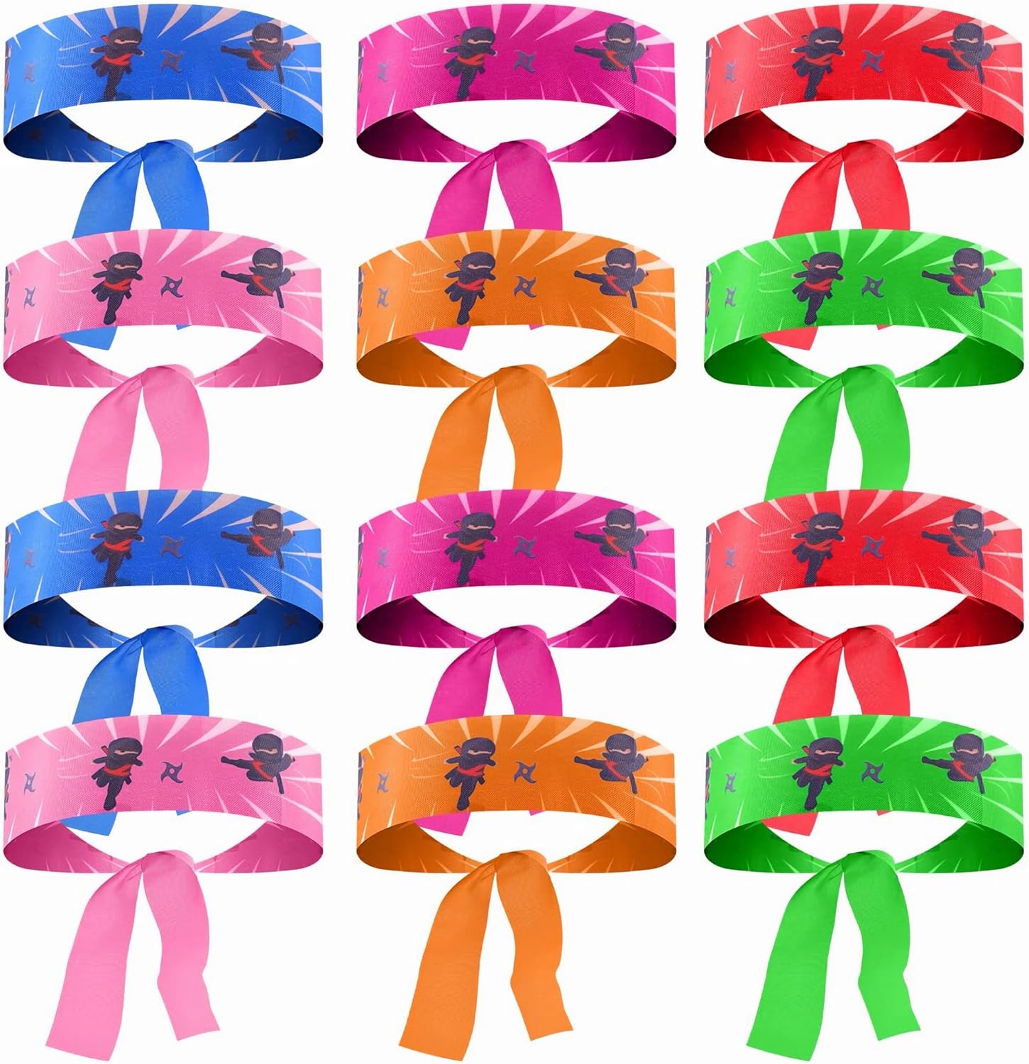 Pack of 12 Ninjas Party Ninja Band Karate Headband Ninja Headband ...