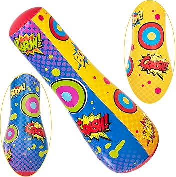 Amazon.com: Inflatable Bopper, 47 Inches Kids Punching Bag with Bounce ...