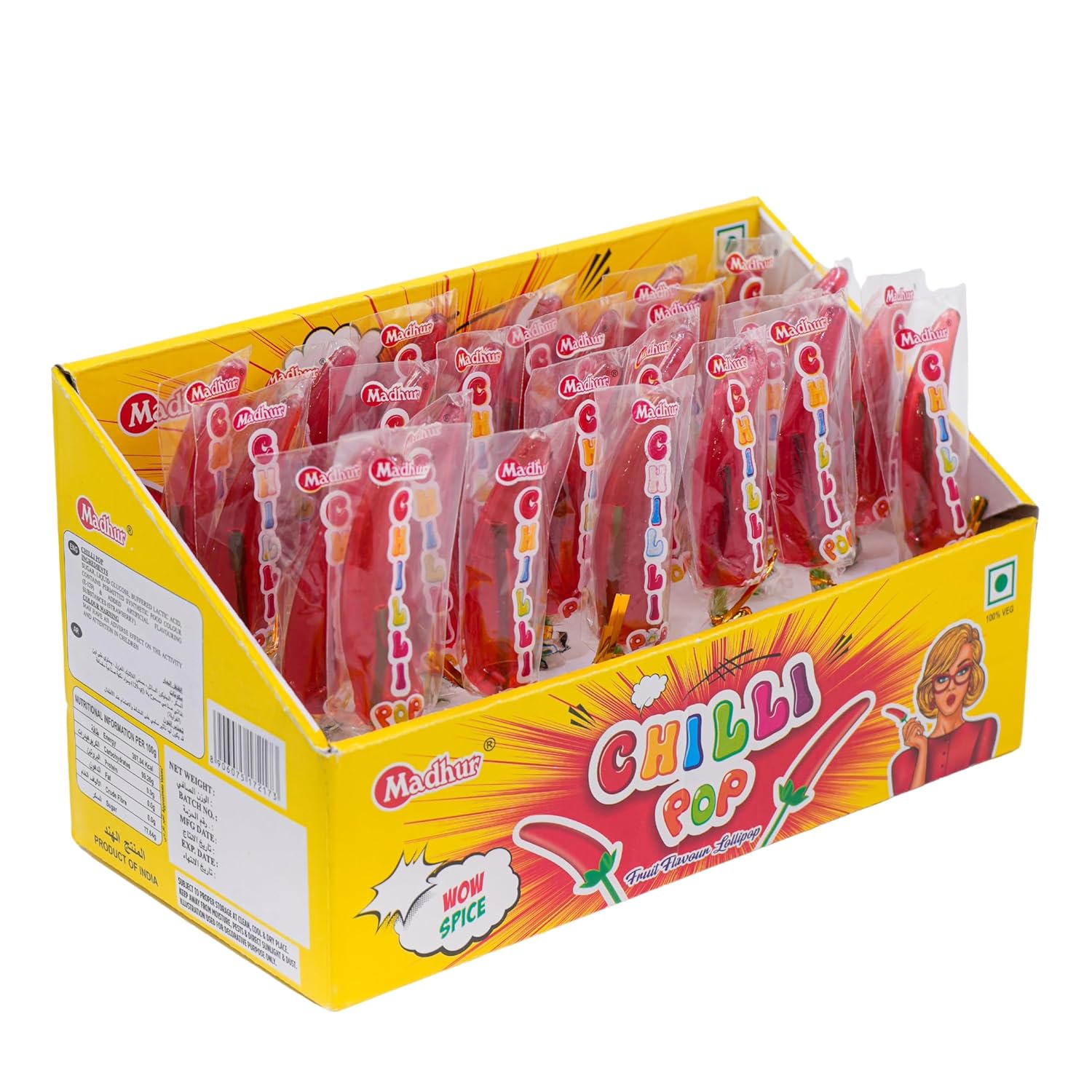 Madhur Strawberry Flavored Chilli Pop Lollipop For Kid's, Baby, Child ...