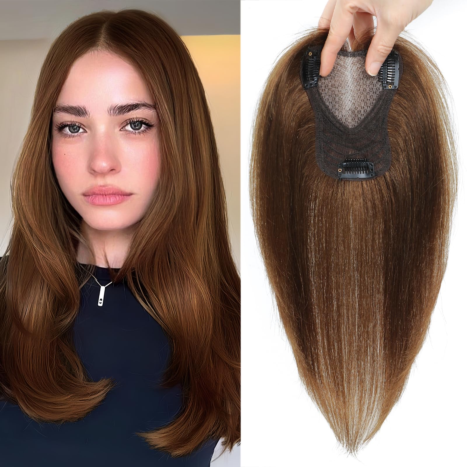 Amazon.com : LEDIZE Hair Toppers for Women Real Human Hair, 360° Hair ...