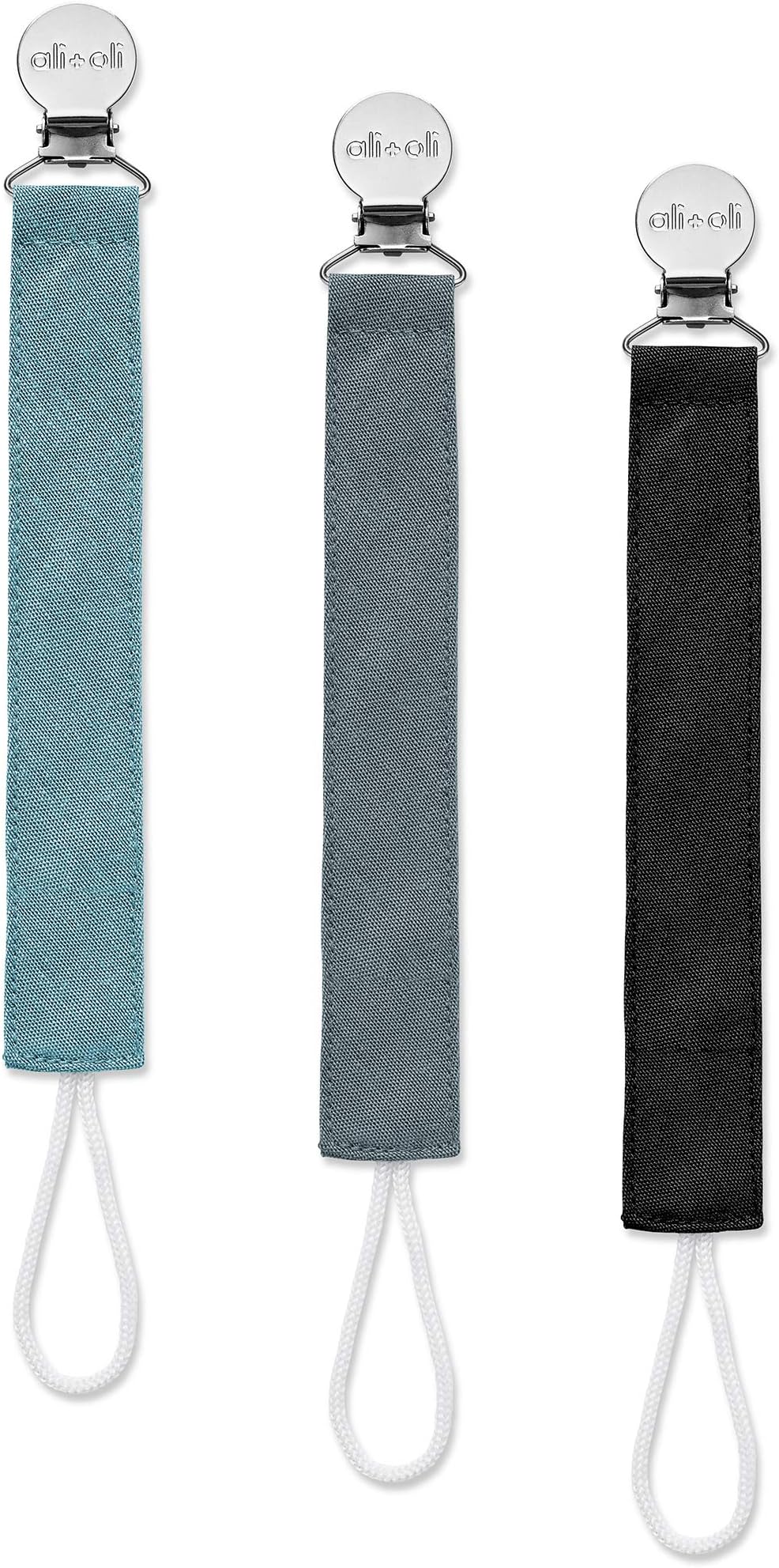 Amazon.com : Pacifier Clip for Baby Boy and Girl, Linen Soft Fabric ...