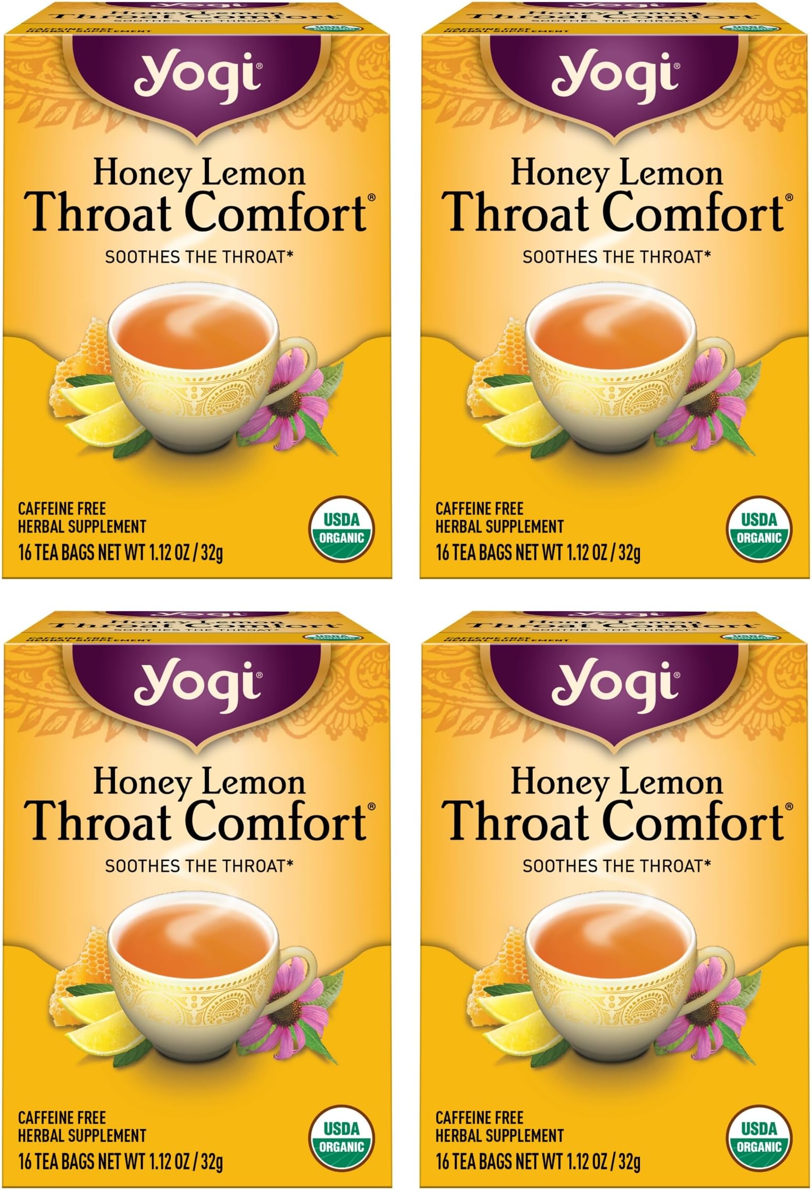Amazon.com: Yogi Tea, Honey Lemon Throat Comfort, 16 Count