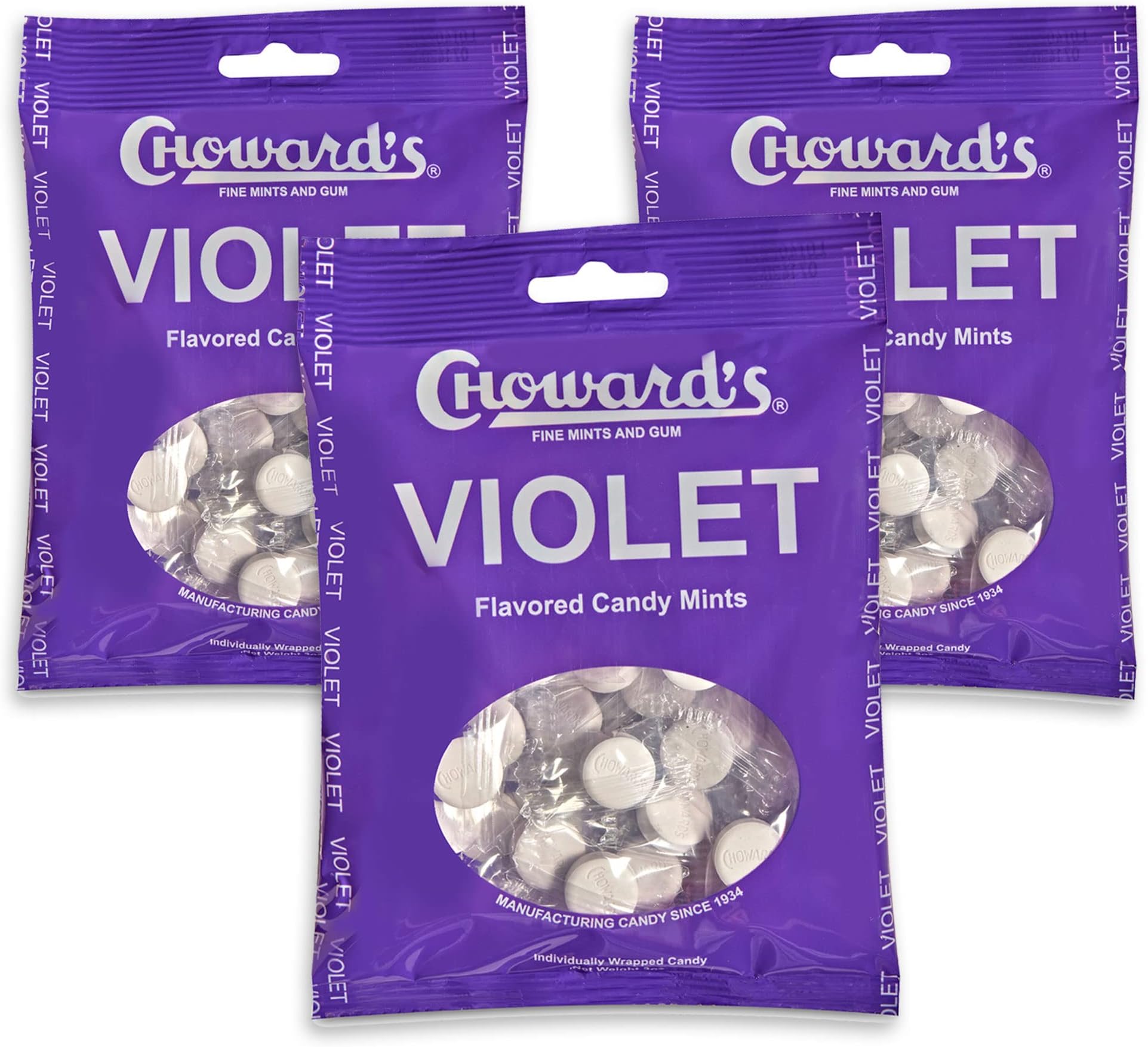 Amazon.com : Choward's Violet Mints Candy | Bold Aromatic Flavor ...