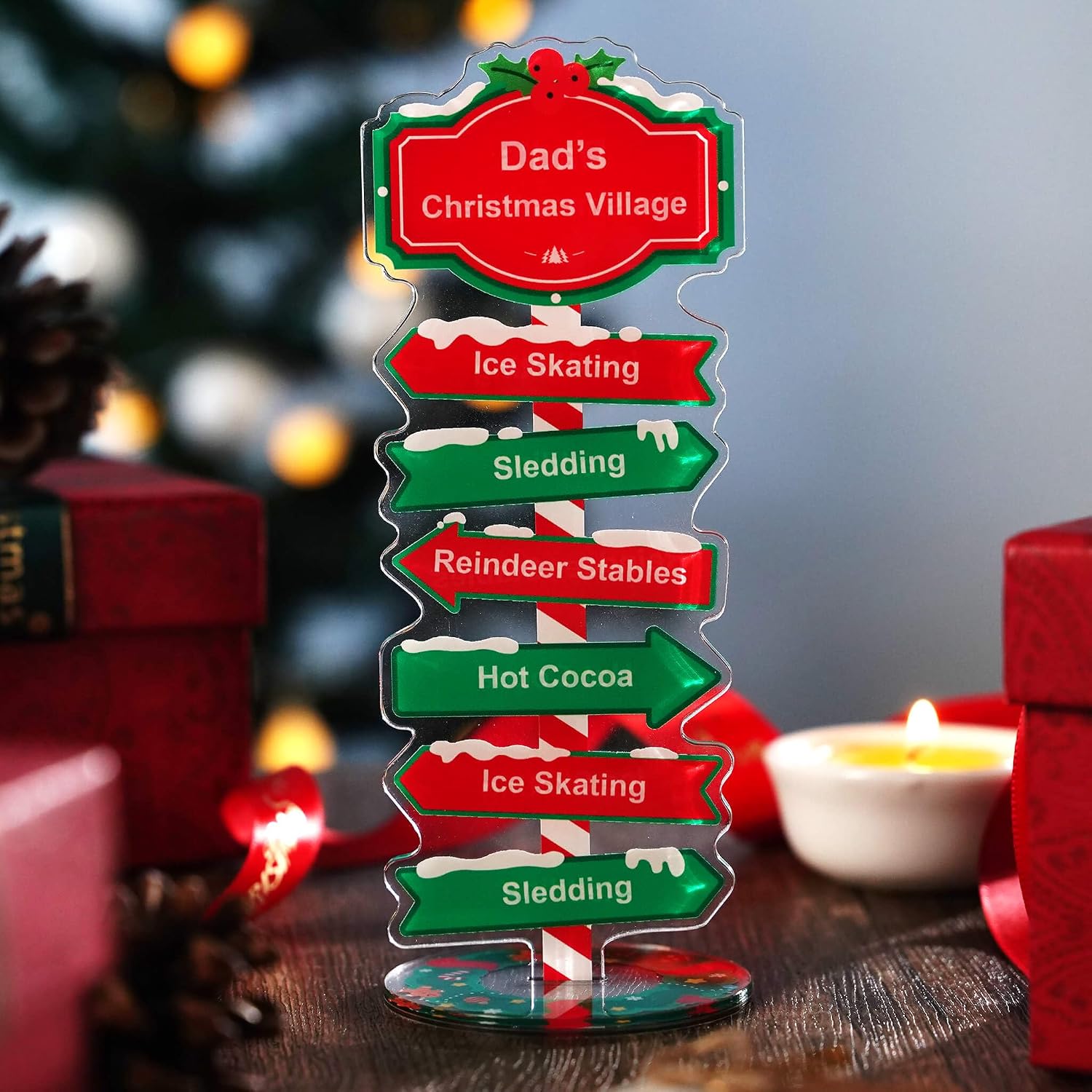 Amazon.com: Personalized Christmas crossing signs 2025 with family name ...