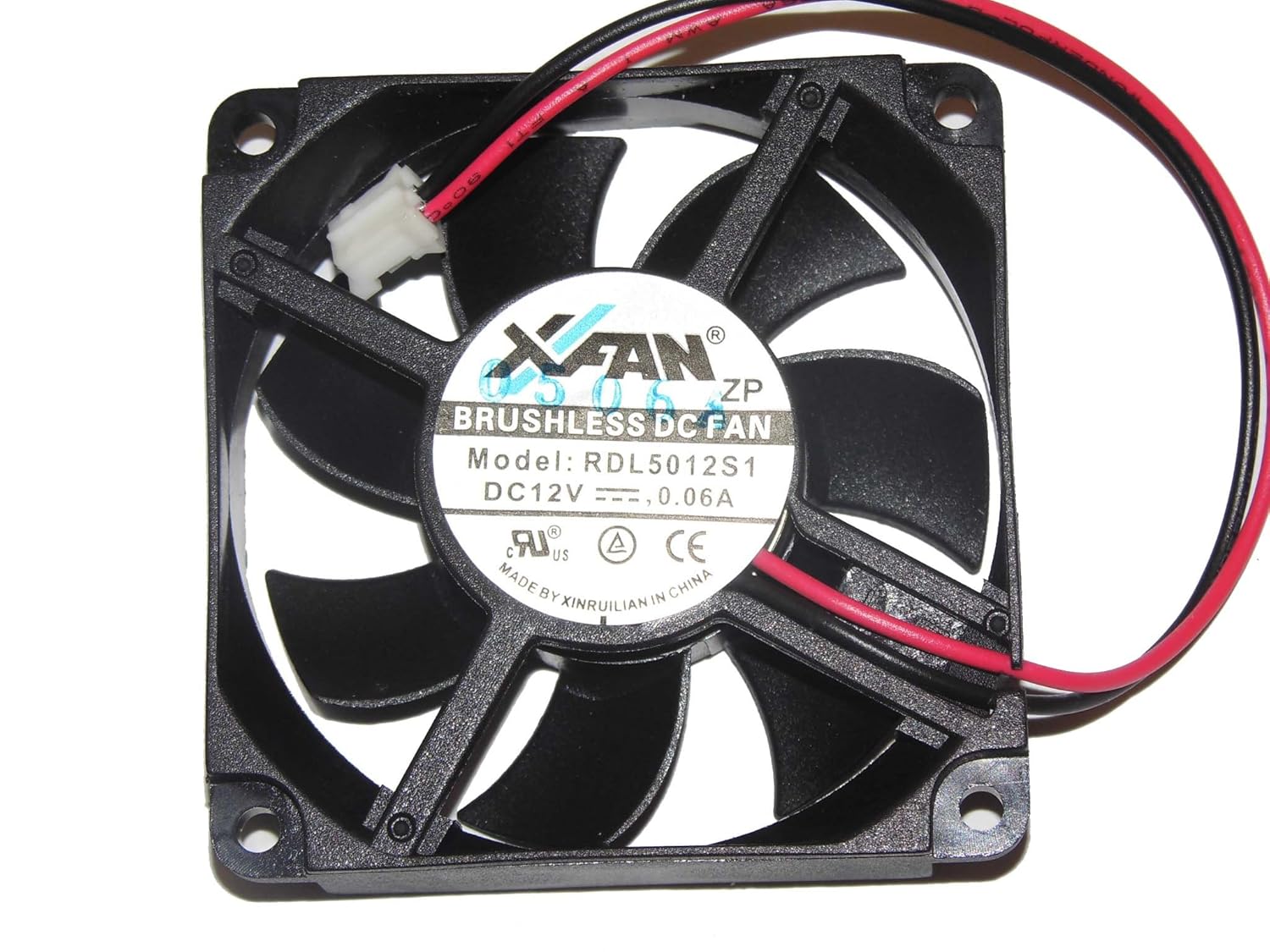 Amazon.com: XFan 5012 12V 0.06A RDL5012S1 2Wire Cooling Fan : Electronics