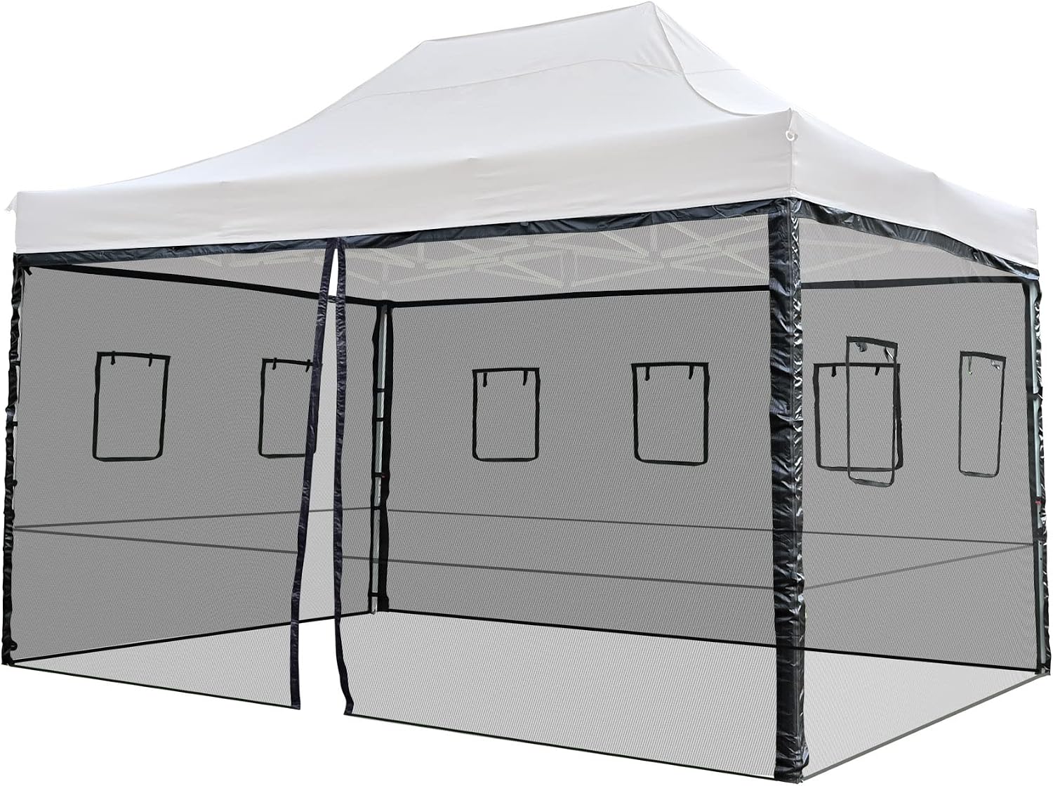 Amazon.com : Instahibit 10x15' Pop Up Canopy Full Mesh Sidewall with ...