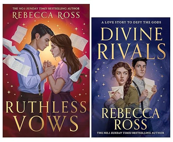 Letters of Enchantment Series By Rebecca Ross 2 Books Collection Set (Divine Rivals & Ruthless ...