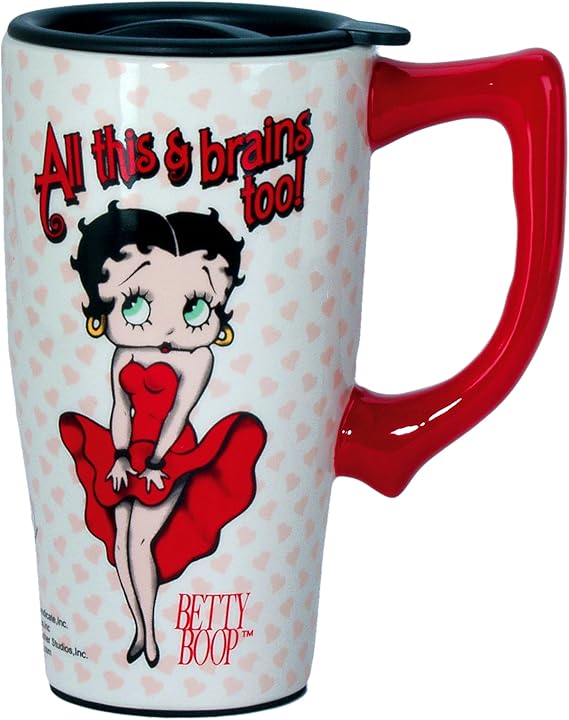 Amazon.com | Spoontiques BETTY BOOP TRAVEL MUG, 18 ounces: Coffee Cups ...