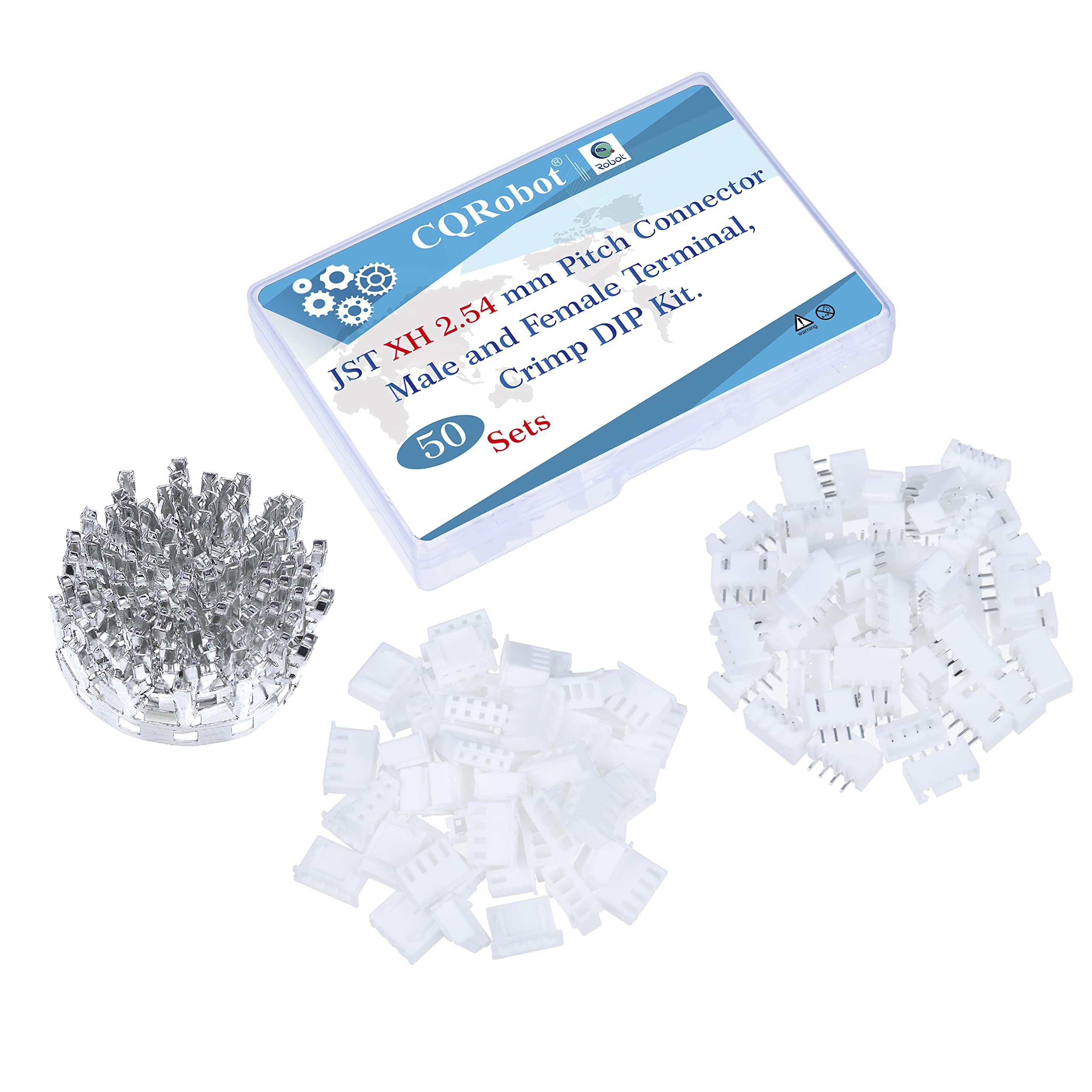 Buy CQRobot 50 Sets/300 Pieces JST XH 2.54mm Pitch 4 Pin JST Connector ...