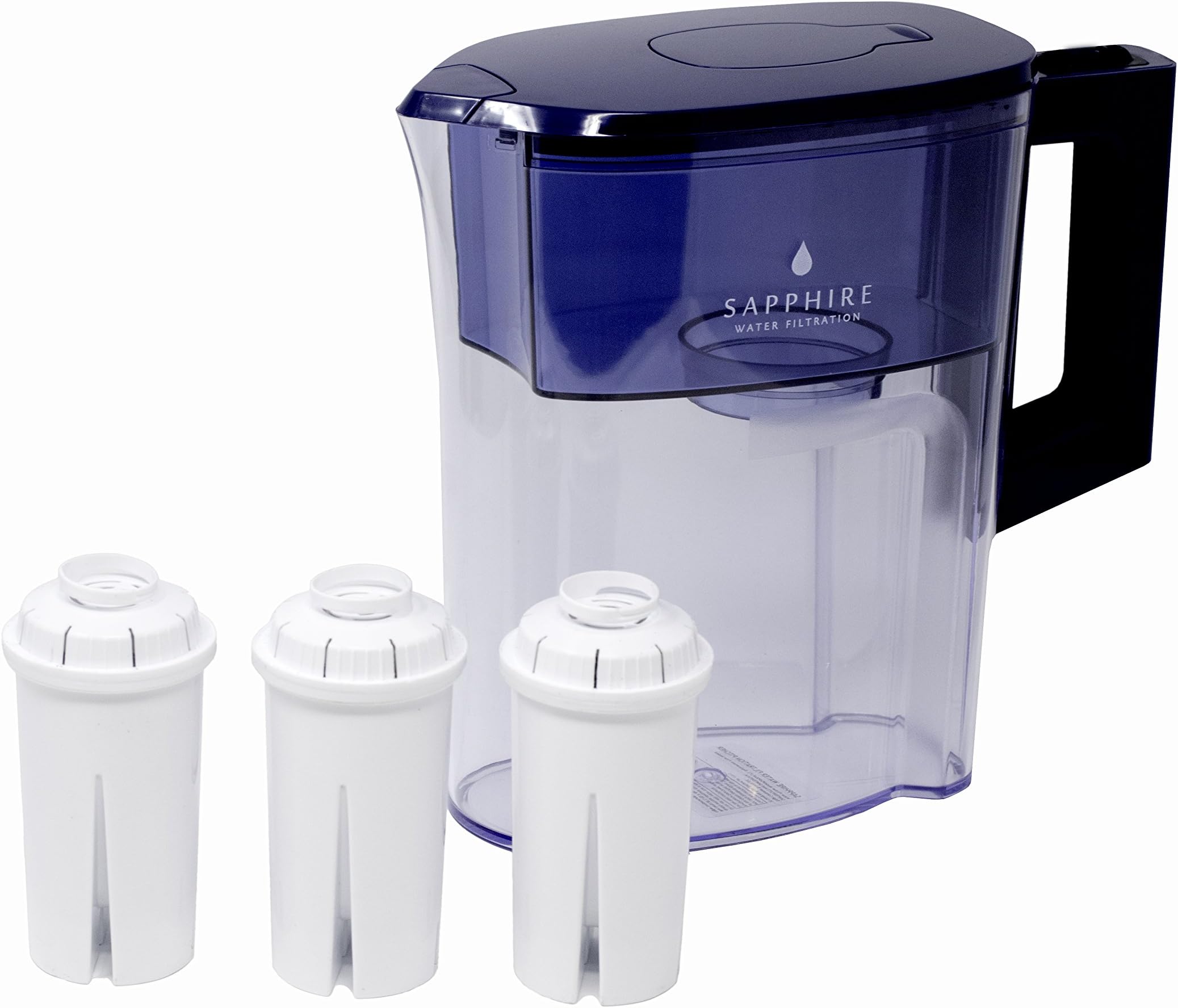 Amazon.com: Sapphire Water Pitcher with 3 Filters, Clear/Blue: Home ...