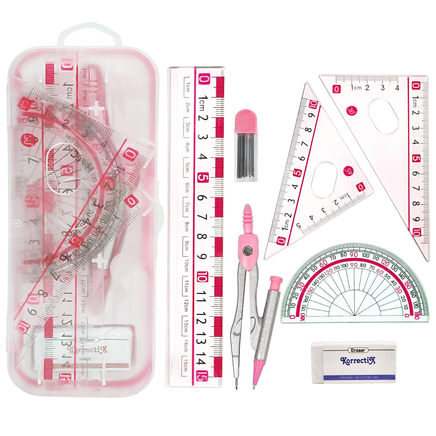 FunBlast Metal Compass Set 7 Pcs - Geometry Box with Compass, Set ...