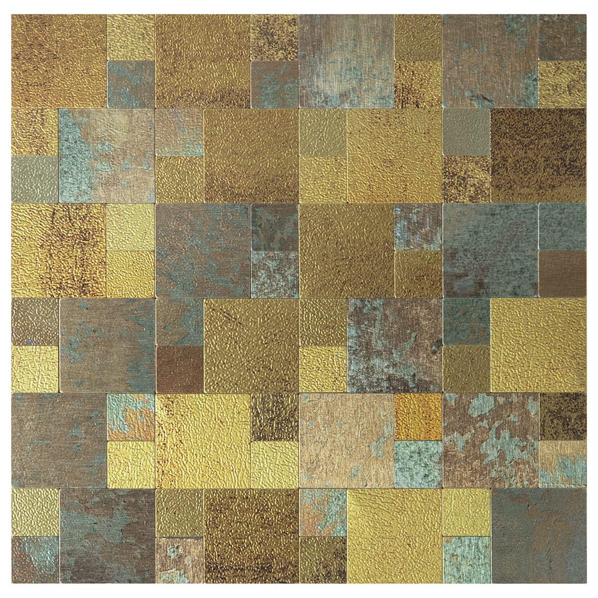 Dicofun 10 Sheet Peel And Stick Tile Metal Backsplash Rust | Desertcart ...