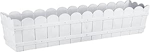 Amazon.com : Emsa 515251 "Country 29.52" in White Flower Box : Patio ...