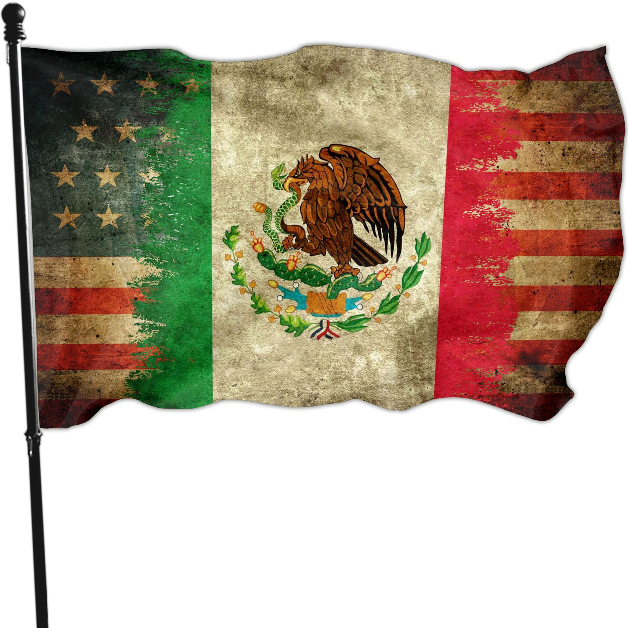 Amazon.com : Shuitouk Mexico Flag Mexican American Flag 3x5 Outdoor ...