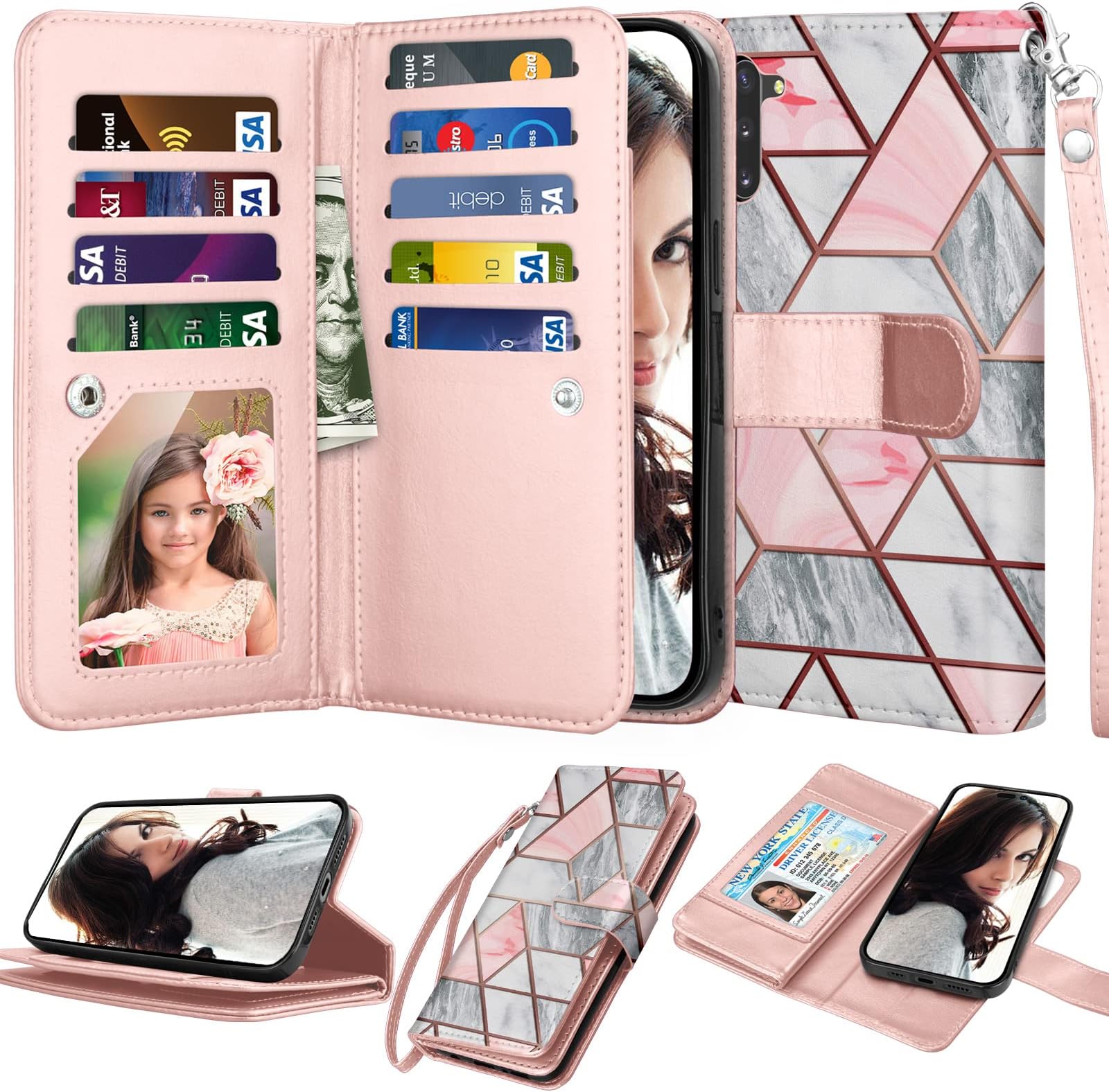 Amazon.com: Njjex Wallet Case For Samsung Galaxy Note 10 Plus, For ...