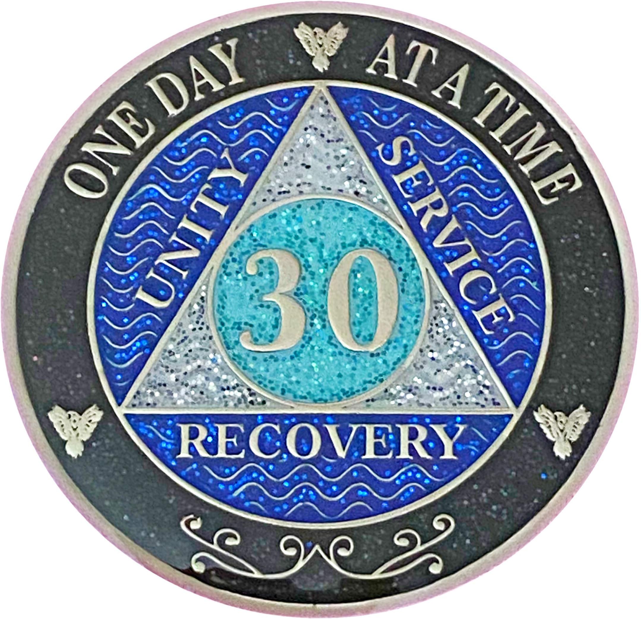 Amazon.com : Sobriety Mint 30 Year AA Medallion Twisted Tree of Life ...