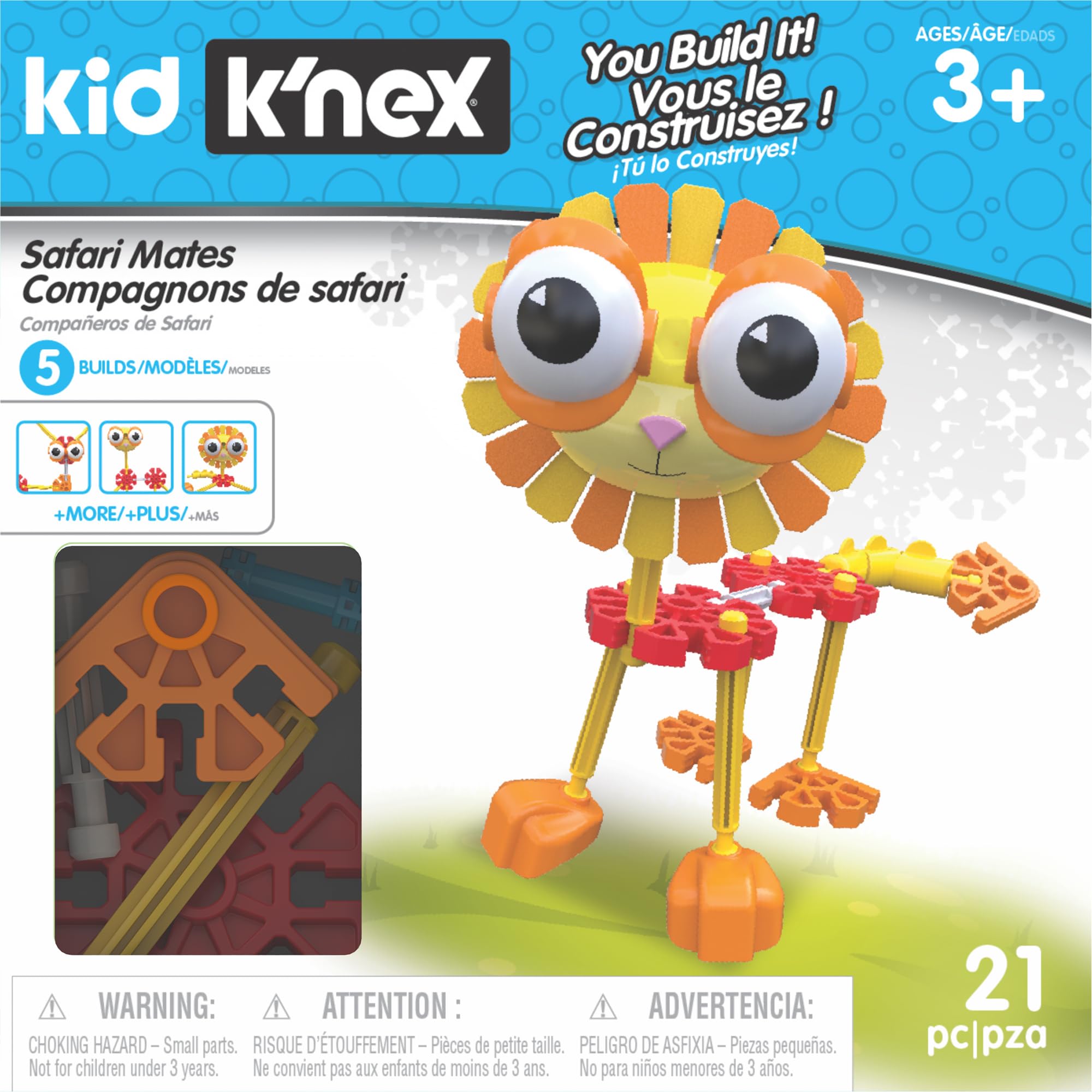 Snapklik.com : KNEX Kid Safari Mates Building Set 21 Pieces