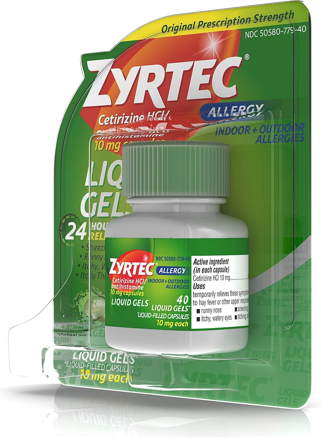 Buy Zyrtec 24 HR Indoor & Outdoor Allergy Liquid Gels Capsules ...