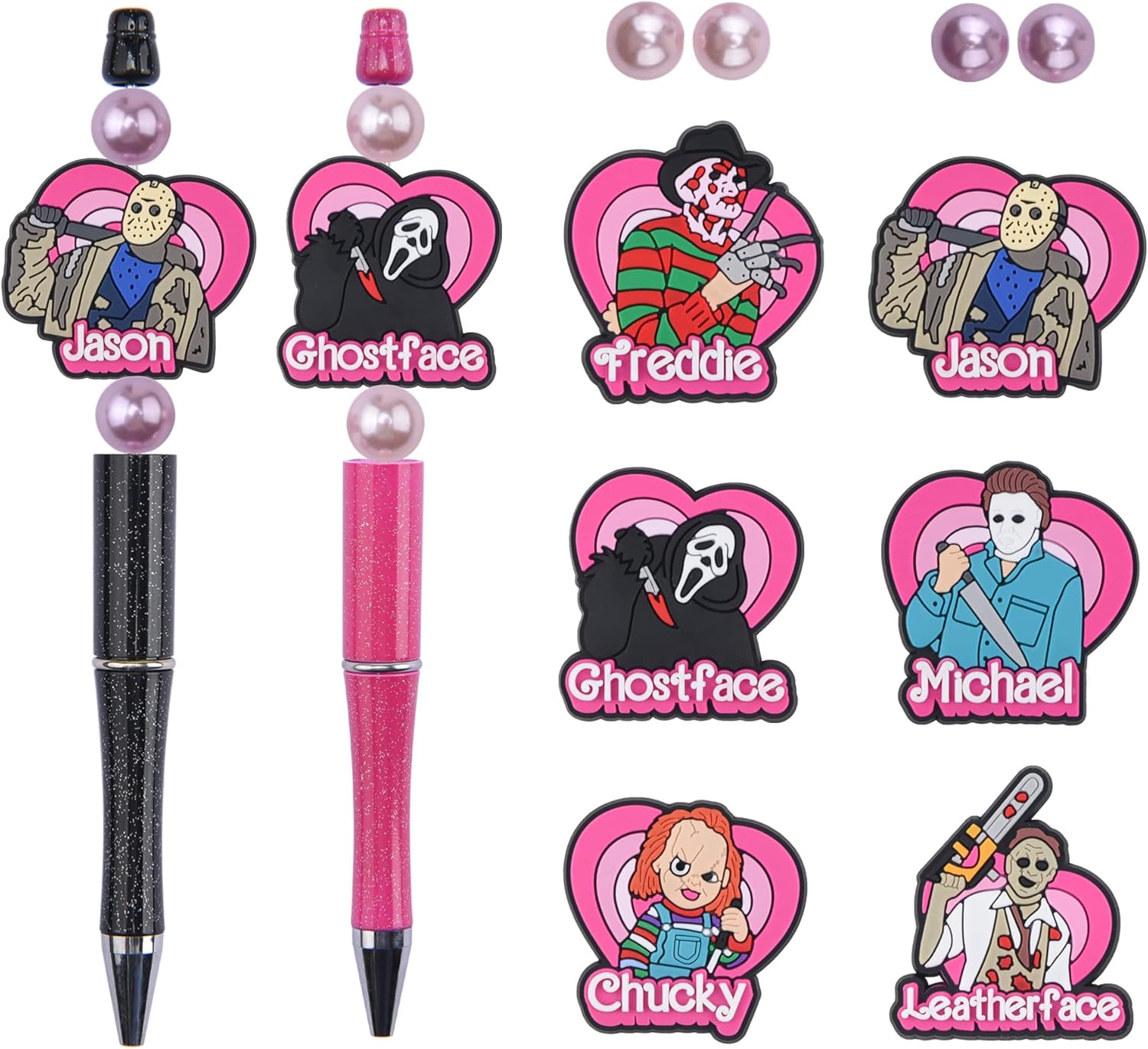 Amazon.com : AdornInk Horror Beadable Pens Horror Movie Character Bead ...