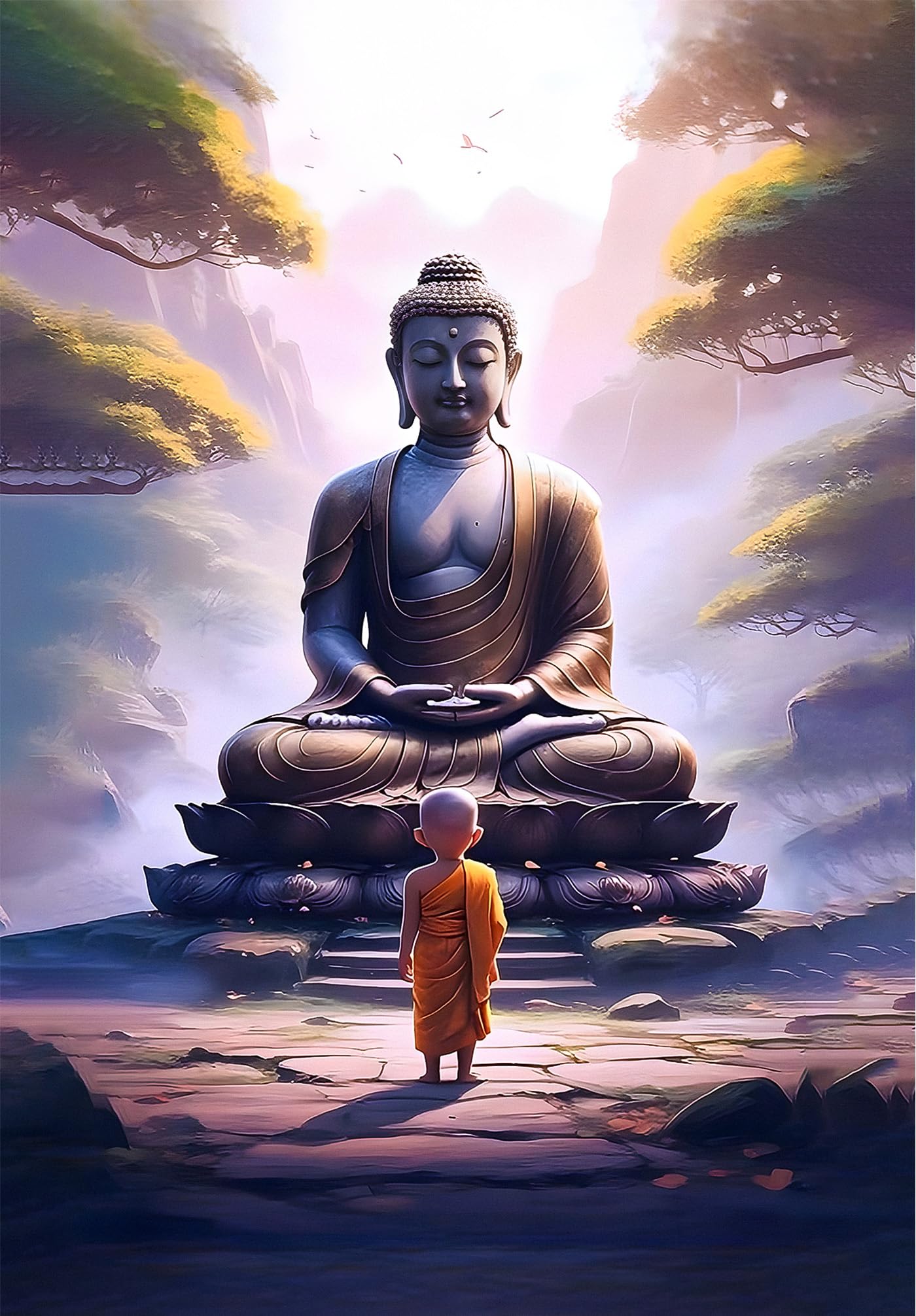 Buddha Posters for Wall Large Size | Buddha Sticker 3d | Buddha Statue ...