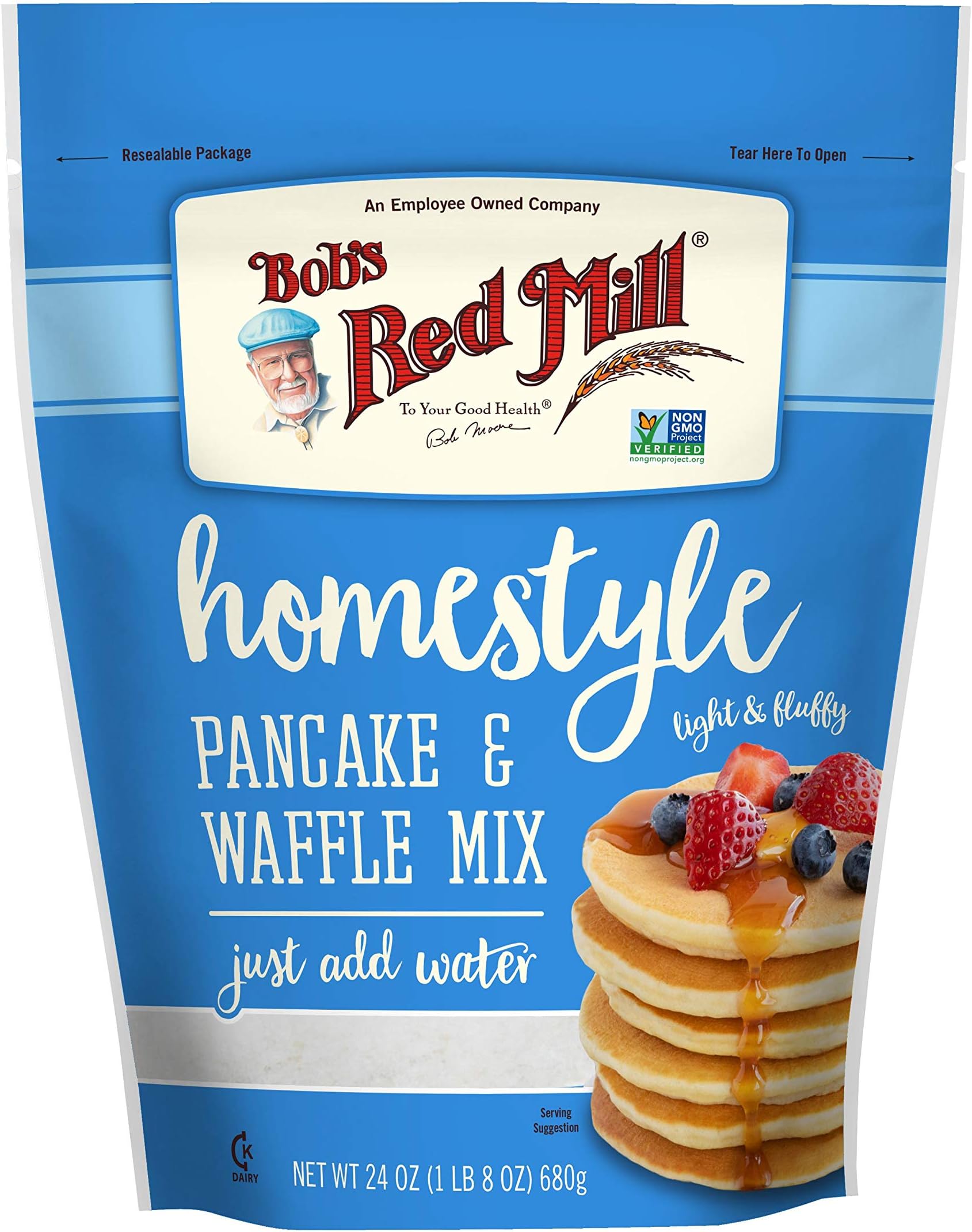 Amazon.com : Bob's Red Mill Homestyle Pancake Mix, 24-ounce : Grocery ...