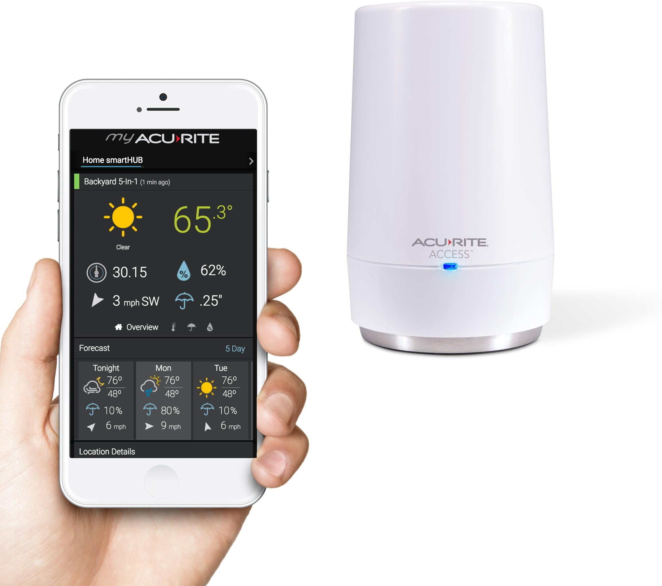 Amazon.com: AcuRite 13021 Atomic Projection Alarm Clock with USB ...