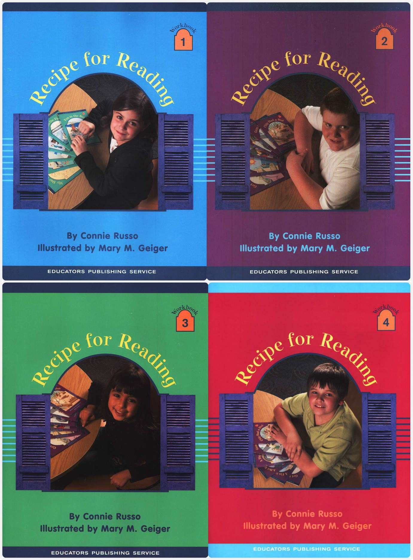 Recipe for Reading Workbooks SET (4 Books) - Workbook 1-4: Connie Russo ...