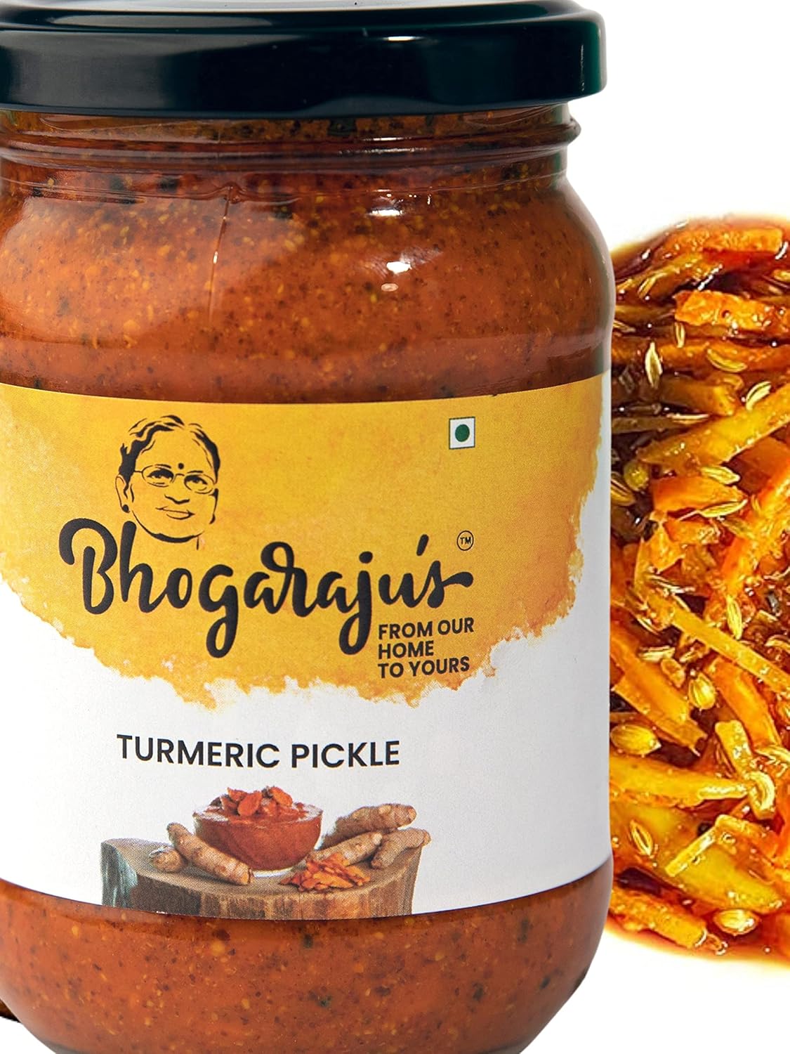 Bhogarajus Haldi Ka achar South Indian Taste 300 gm | Organic Turmeric ...