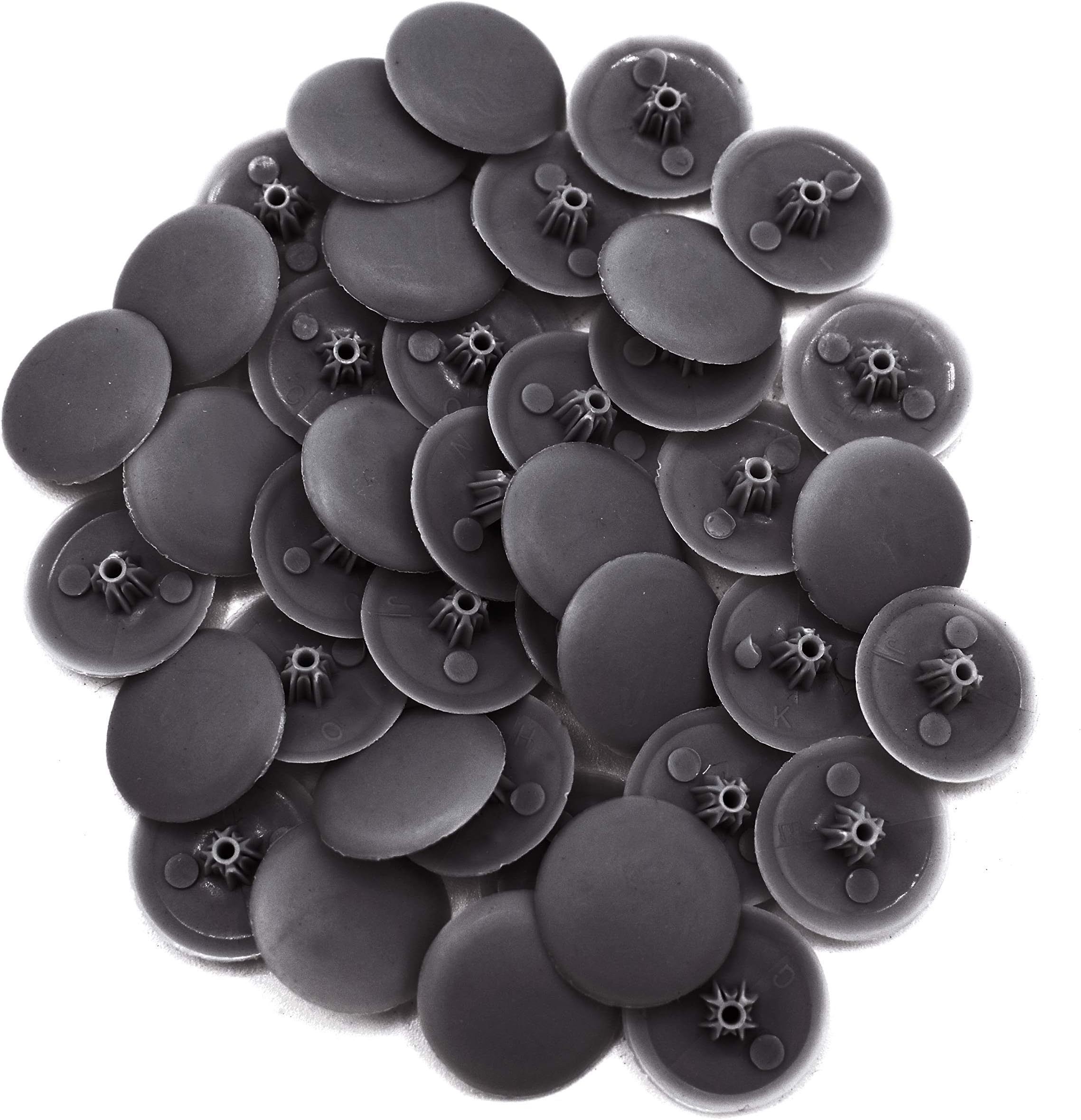 Pack of 50 x Black SNAP-ON Two Piece Dome Screw Cover CAPS - Large CAPS ...