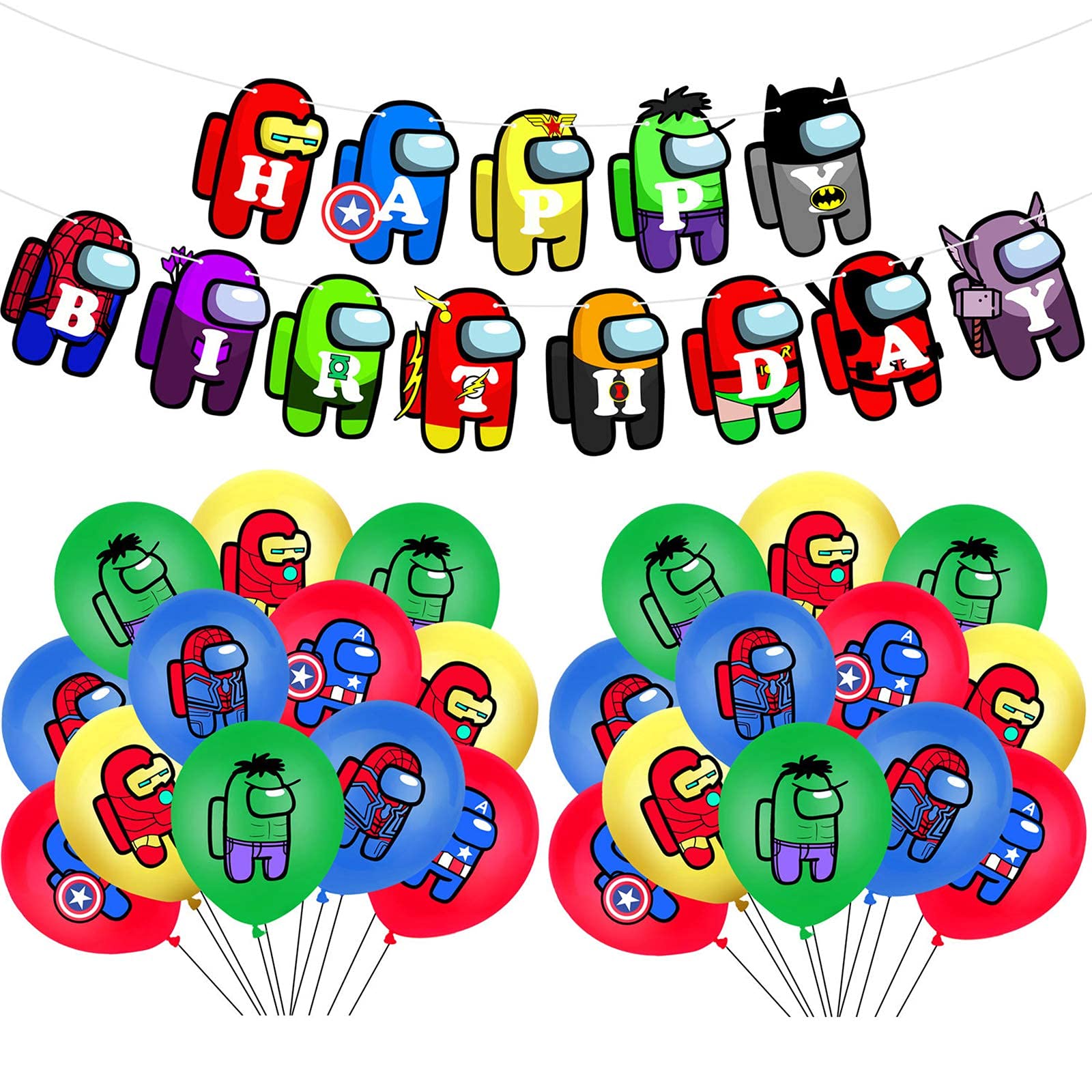 Buy AM ANNA Among Us Birthday Party Decorations Among Us Party Supplies ...