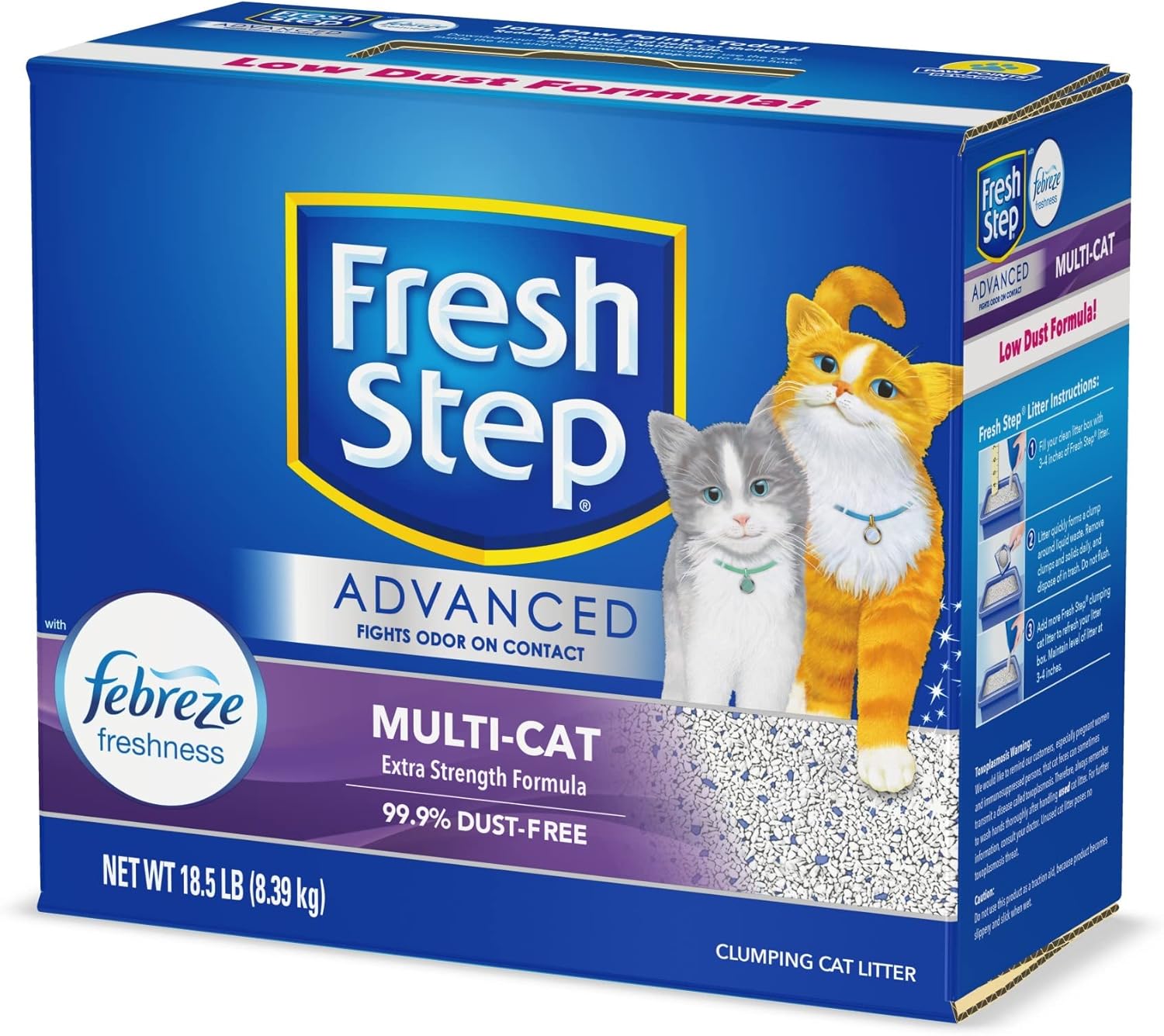 Amazon.com : Fresh Step Advanced Multi Cat 18.5lb : Pet Supplies
