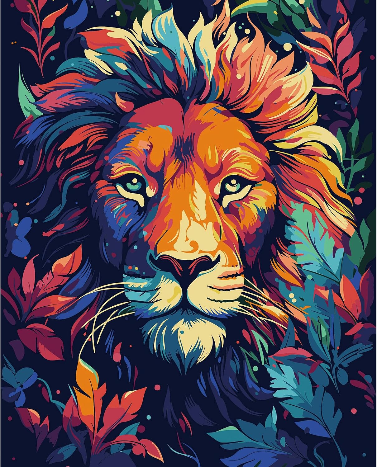 Amazon.com: SDYJQ Lion Paint by Numbers Kit for Adults, Paint by ...
