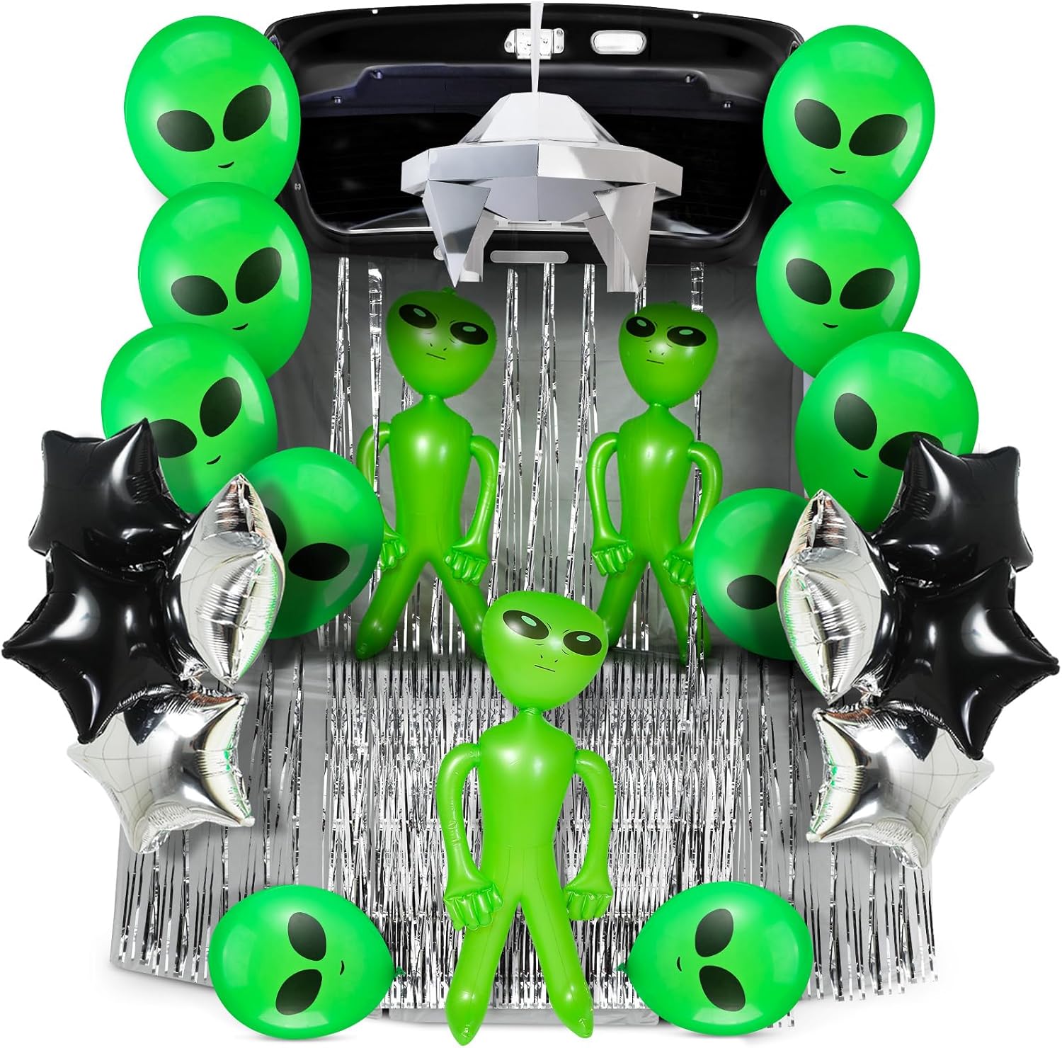 Amazon.com: Watersay Halloween Aliens Trunk or Treat Car Decorations ...