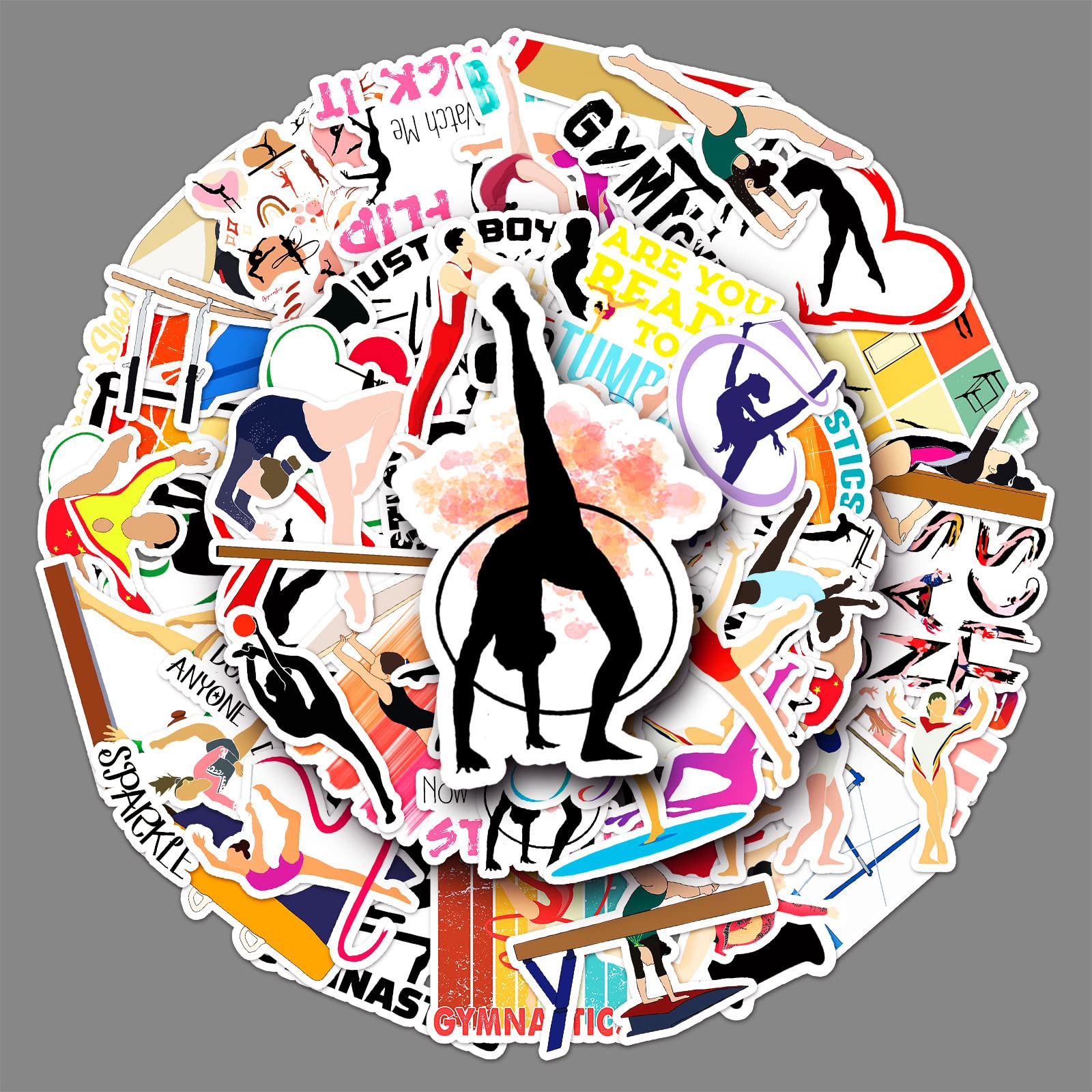 Gymnastics Stickers 50Pcs Waterproof Aesthetic Motivational Stickers ...