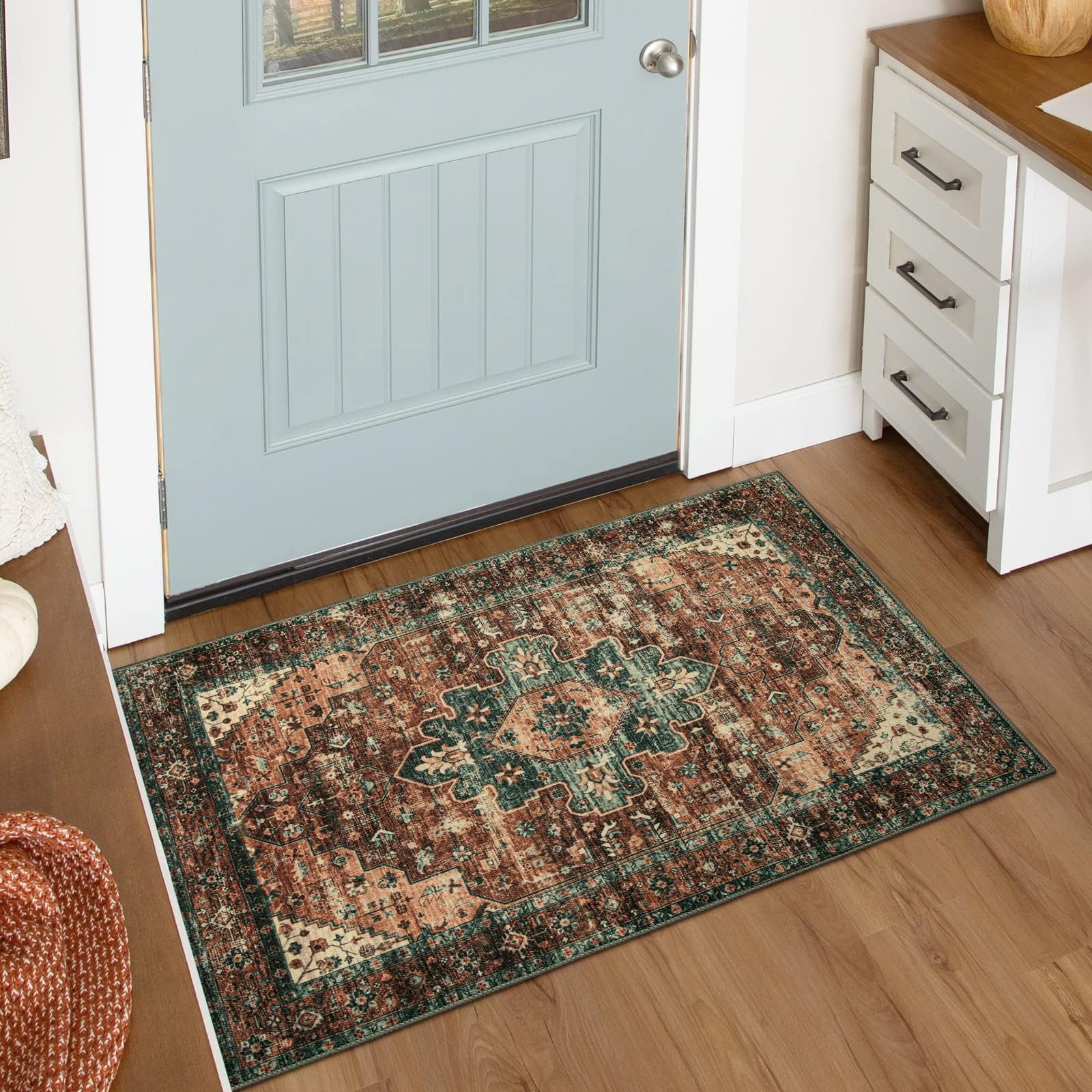 Amazon.com: 2x3 Oriental Entryway Rug & 3x5 Washable Rug Non-Slip ...