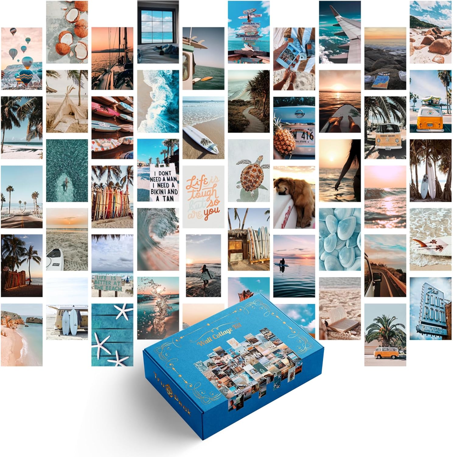 Amazon.com: TruPeak 50 pcs Blue Wall Collage Kit with Stunning ...