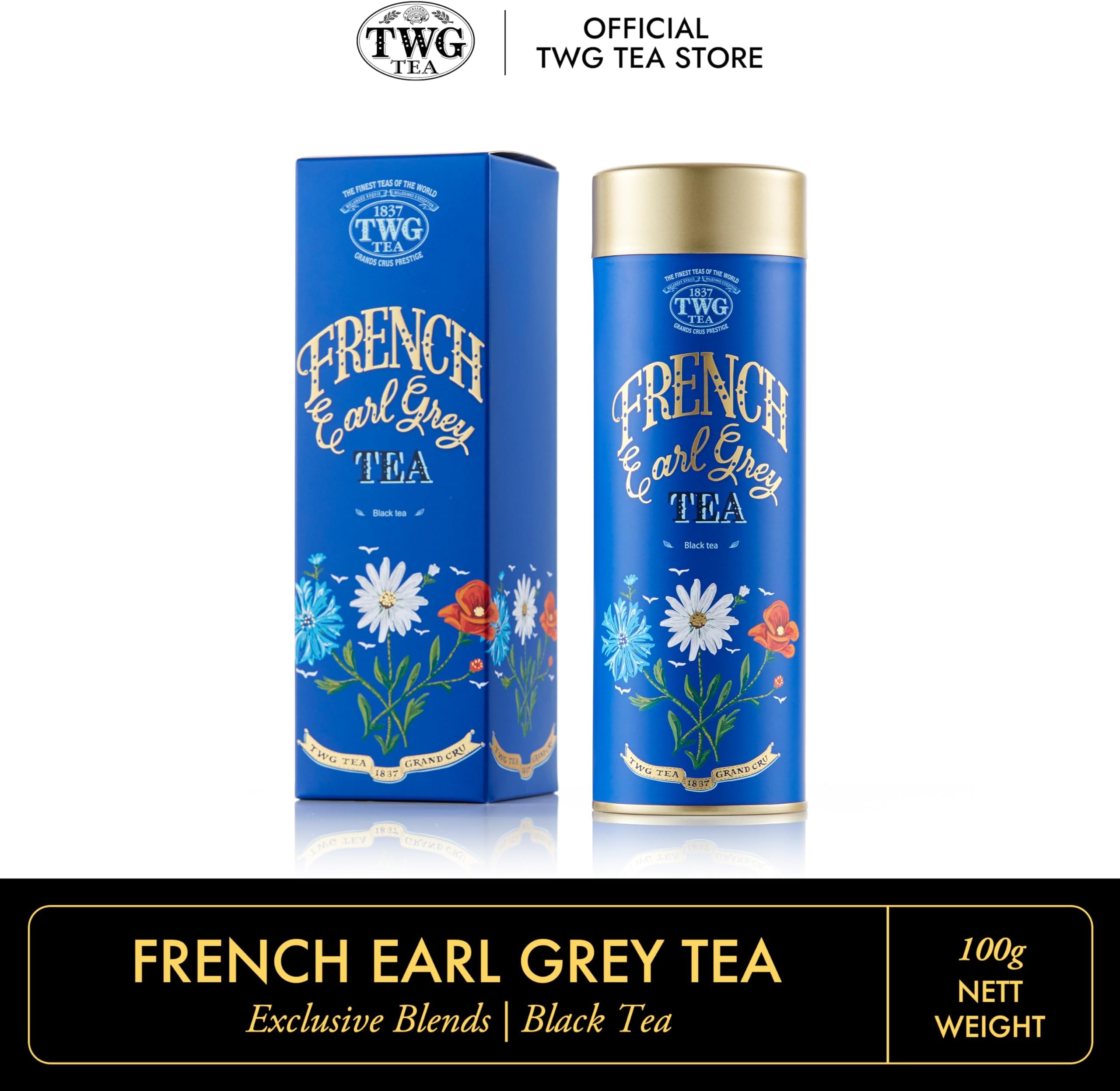 Amazon.com : TWG Tea | French Earl Grey | Black Tea | Bergarmot & Blue Cornflowers | Haute ...