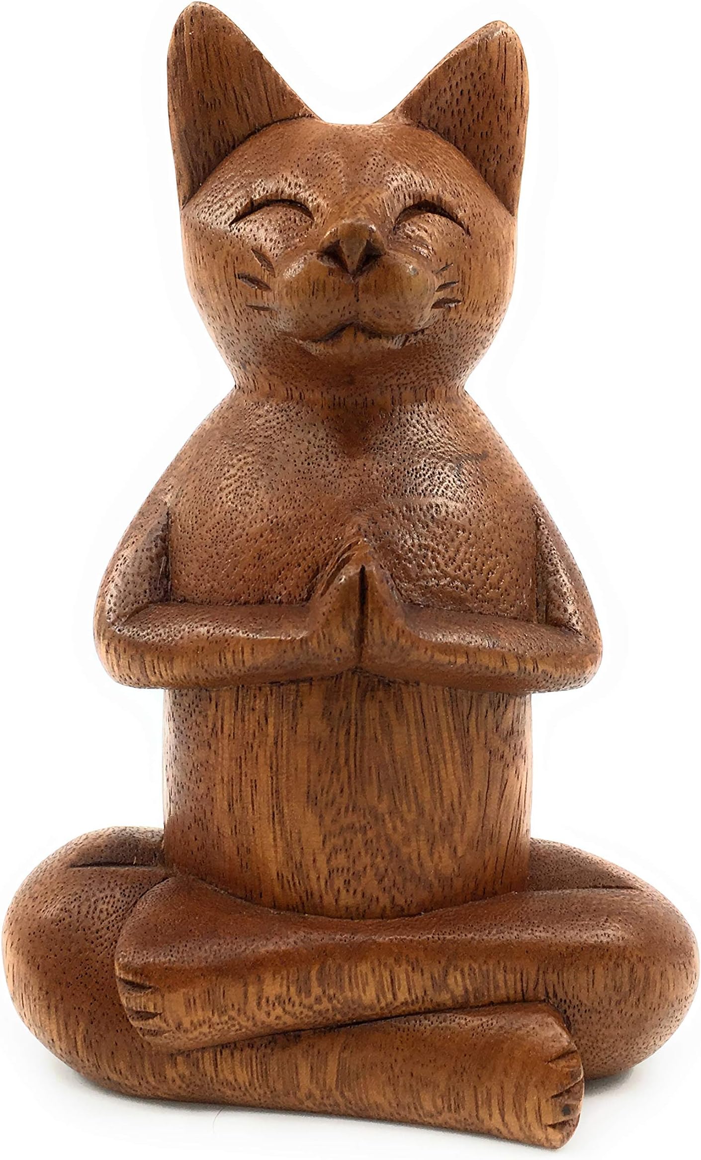 Amazon.com: Cat Buddha Meditating Statue Eastern Enlightenment ...