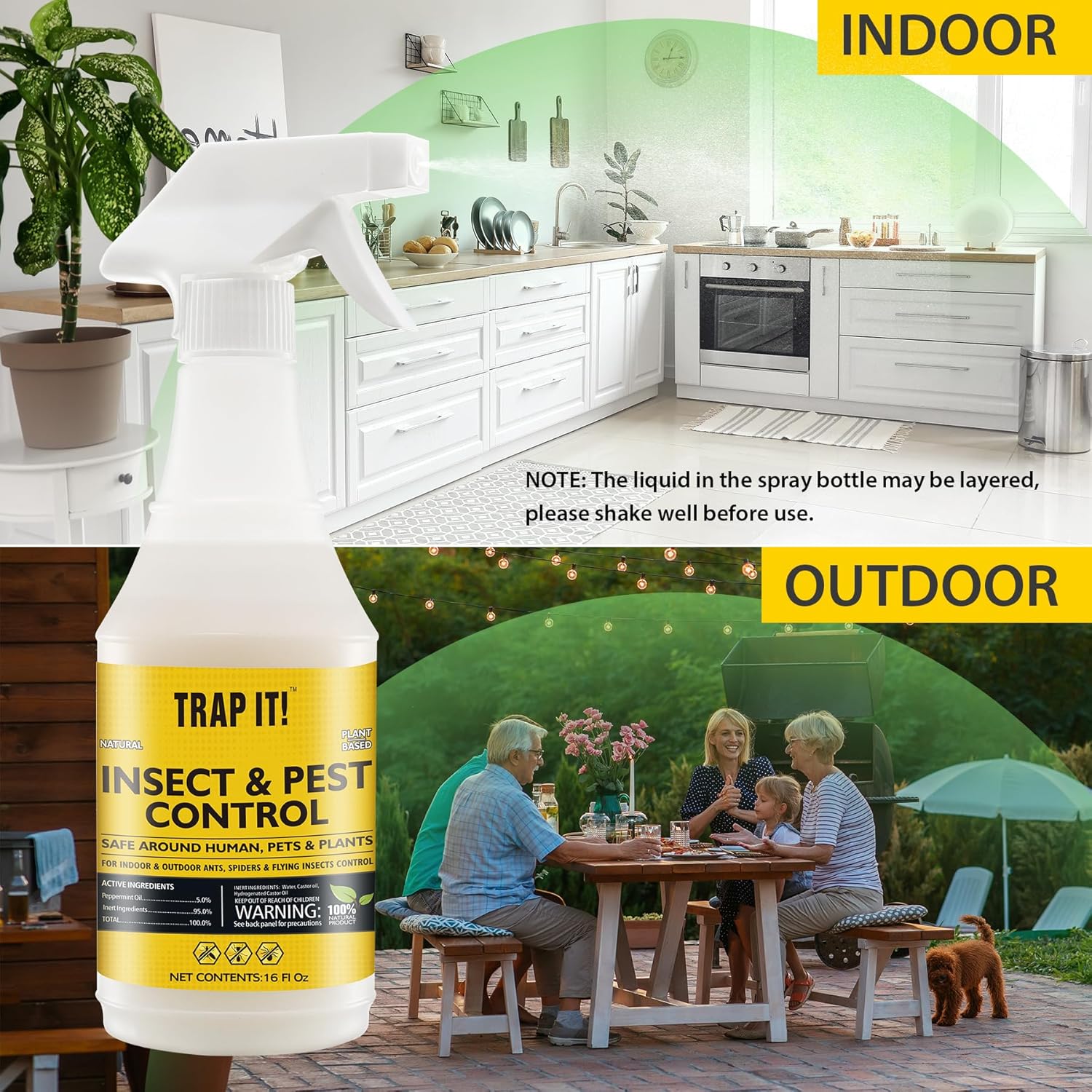 TRAP IT! Spray de control de plagas de insectos para cocina en el hogar ...