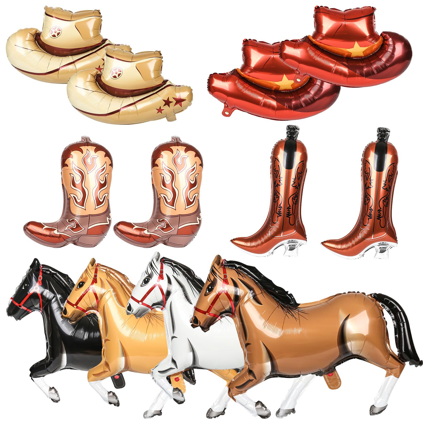 Amazon.com: Ospvcwk Cowboy Balloons Kit - 12 Pcs Western Themed ...