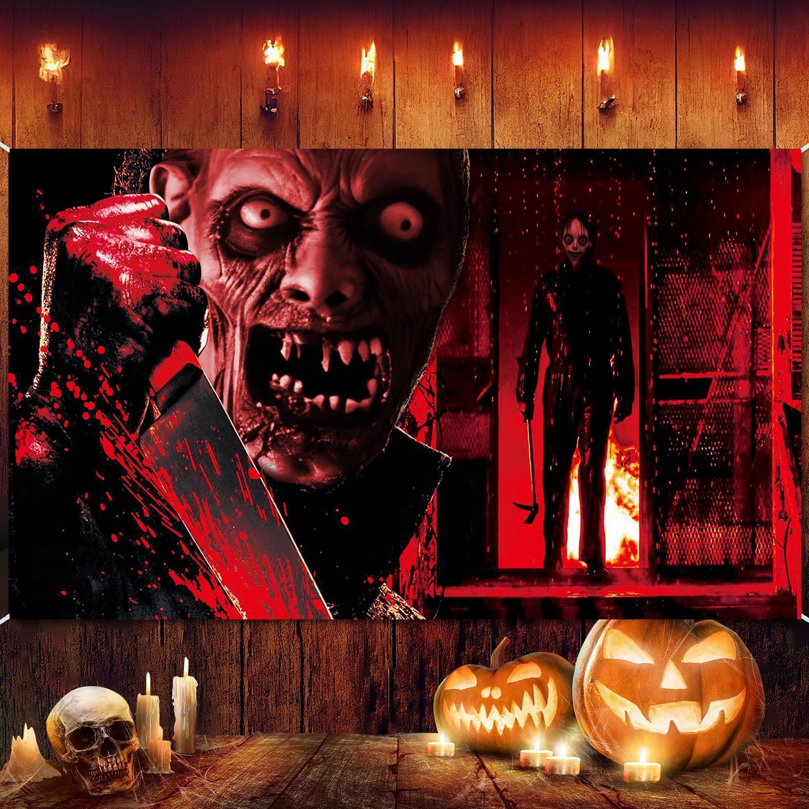 Amazon.com : Halloween Killer Backdrop, Horror Movie Character Backdrop ...