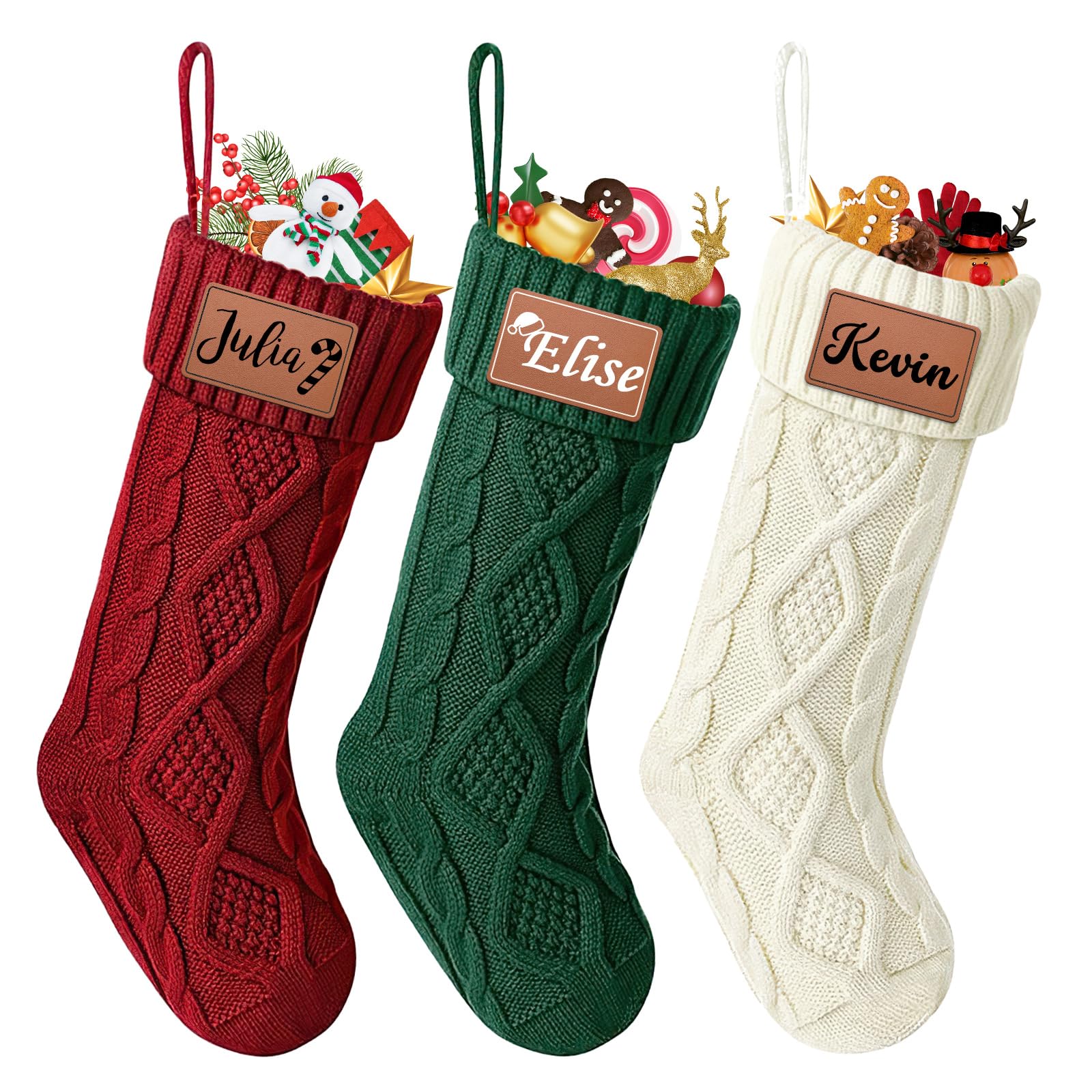 Amazon.com: Dreamdecor Personalized Christmas Stockings with Names ...