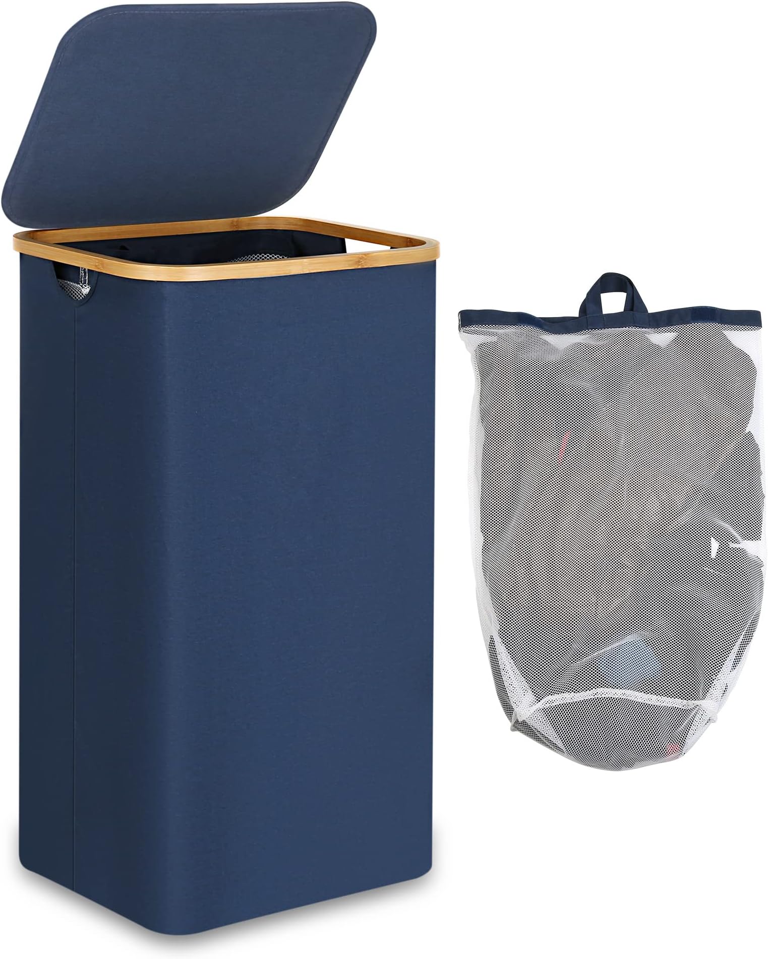 Paniers à linge avec sacs à linge,100L Panier Linge Sale avec Poignées ...
