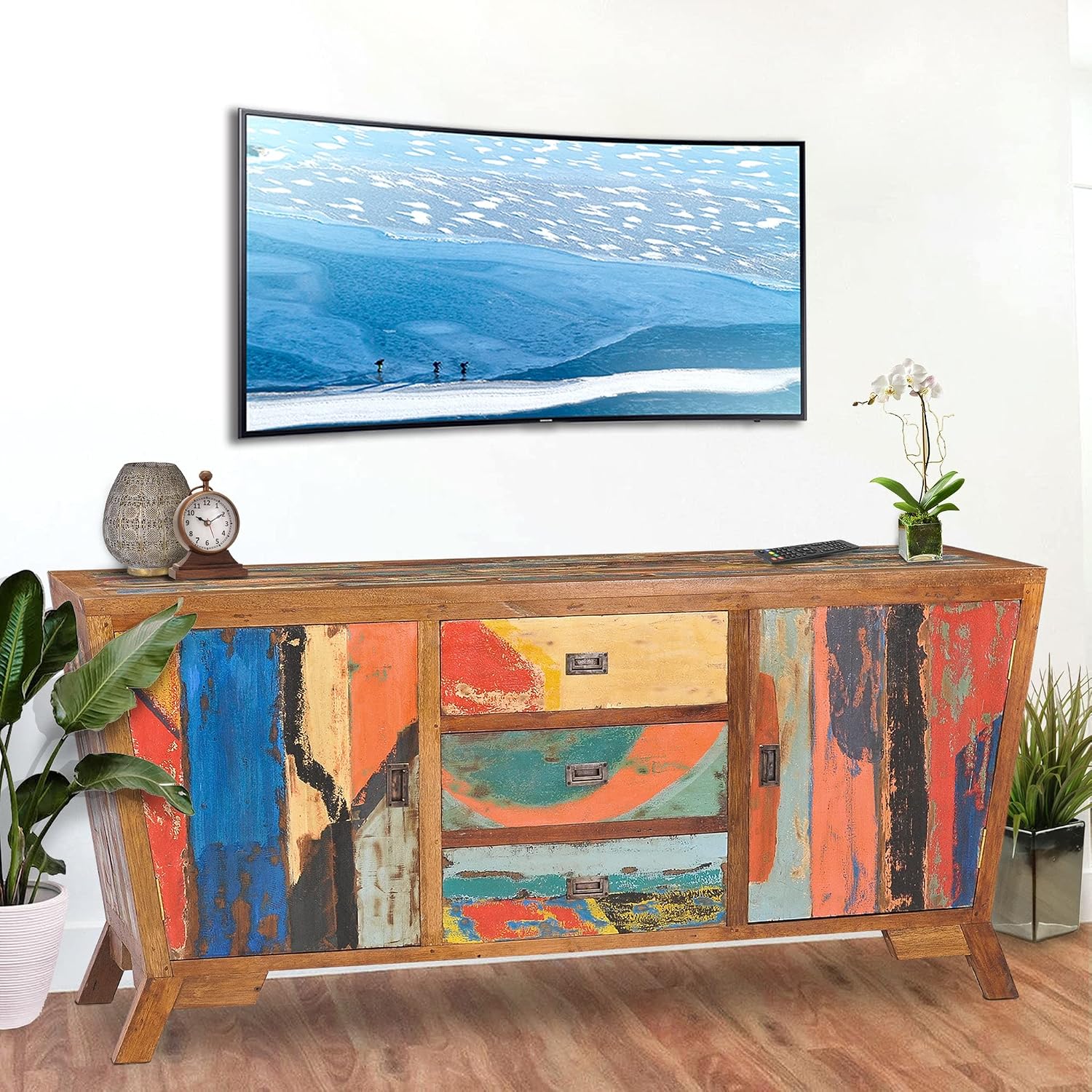 Amazon.com - CHIC TEAK Cone Shaped Buffet Made from Recycled Boats ...