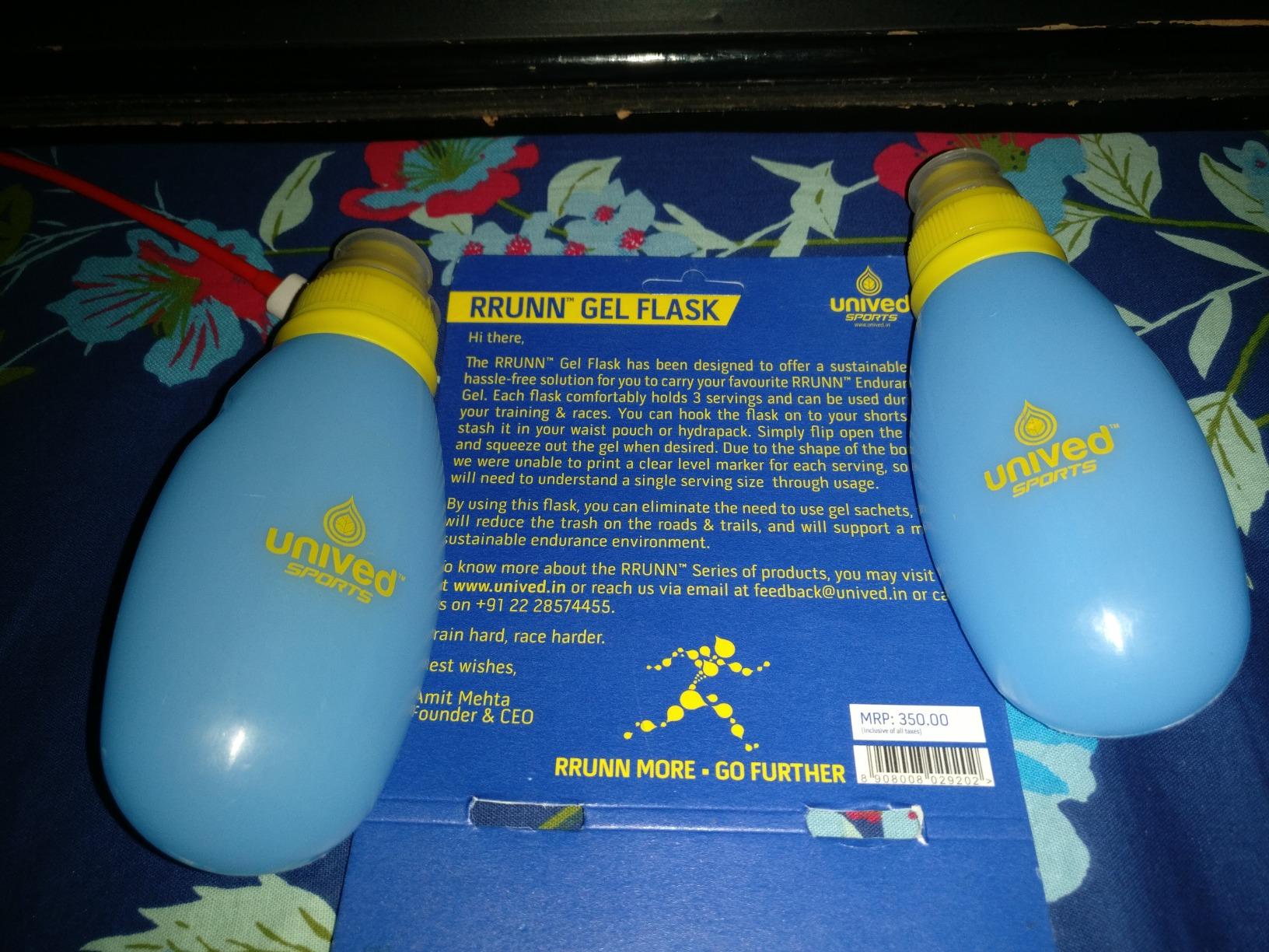 Unived Sports RRUNN Gel Flask, Holds between 3 to 4 Sports Gel Servings ...