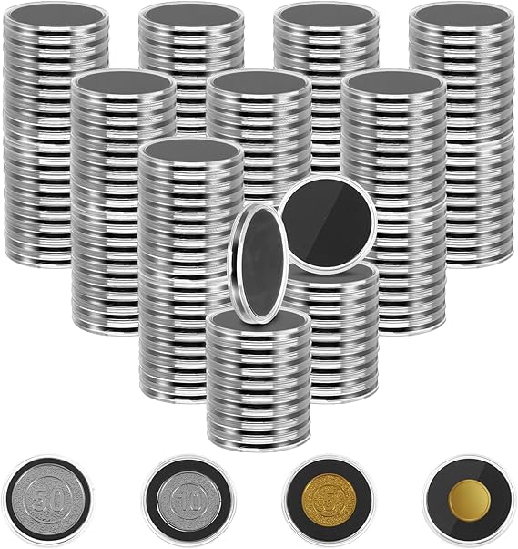 Amazon.com : 180 Pieces Silver Dollar Coin Holders(40mm), Clear Round ...
