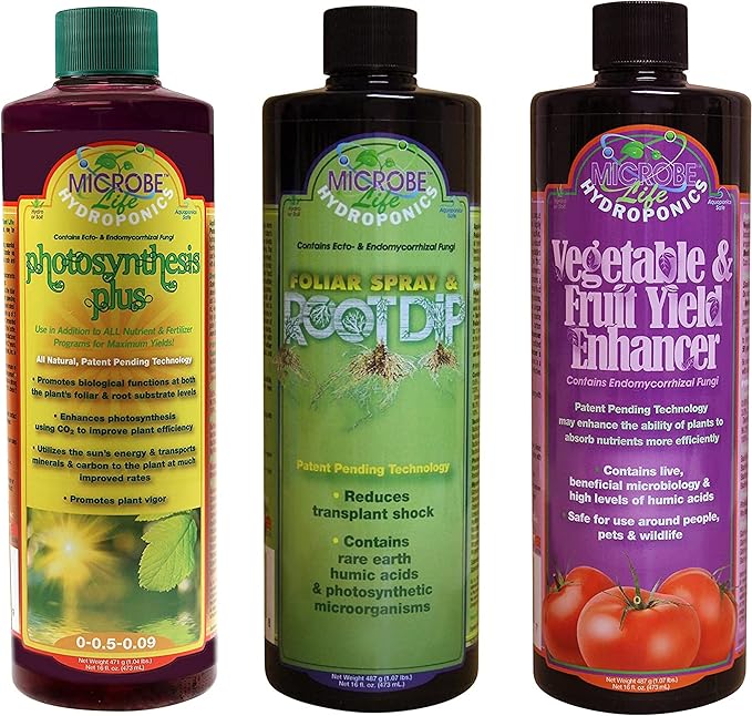 Amazon.com: Microbe Life Hydroponics Additive Kit, Includes One 16 ...