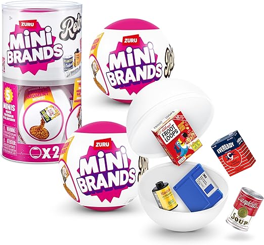 Amazon.com: Mini Brands Retro 2 Pack Capsule with 60+ Mystery Mini's to ...
